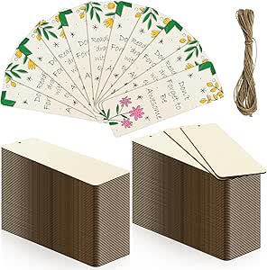 Amazon.com: Jyongmer 50 Sets 6 x 2 Inch Large Size Wooden Bookmarks ...
