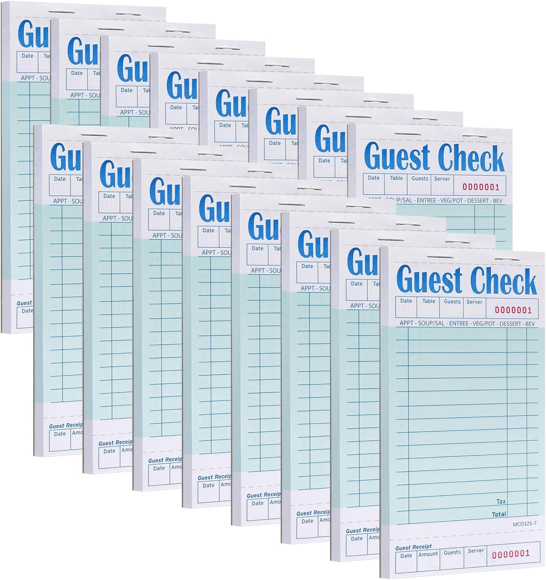 Amazon.com: ZKKZOMA 7 Pack Server Note Pads,350 Total Tickets Guest ...