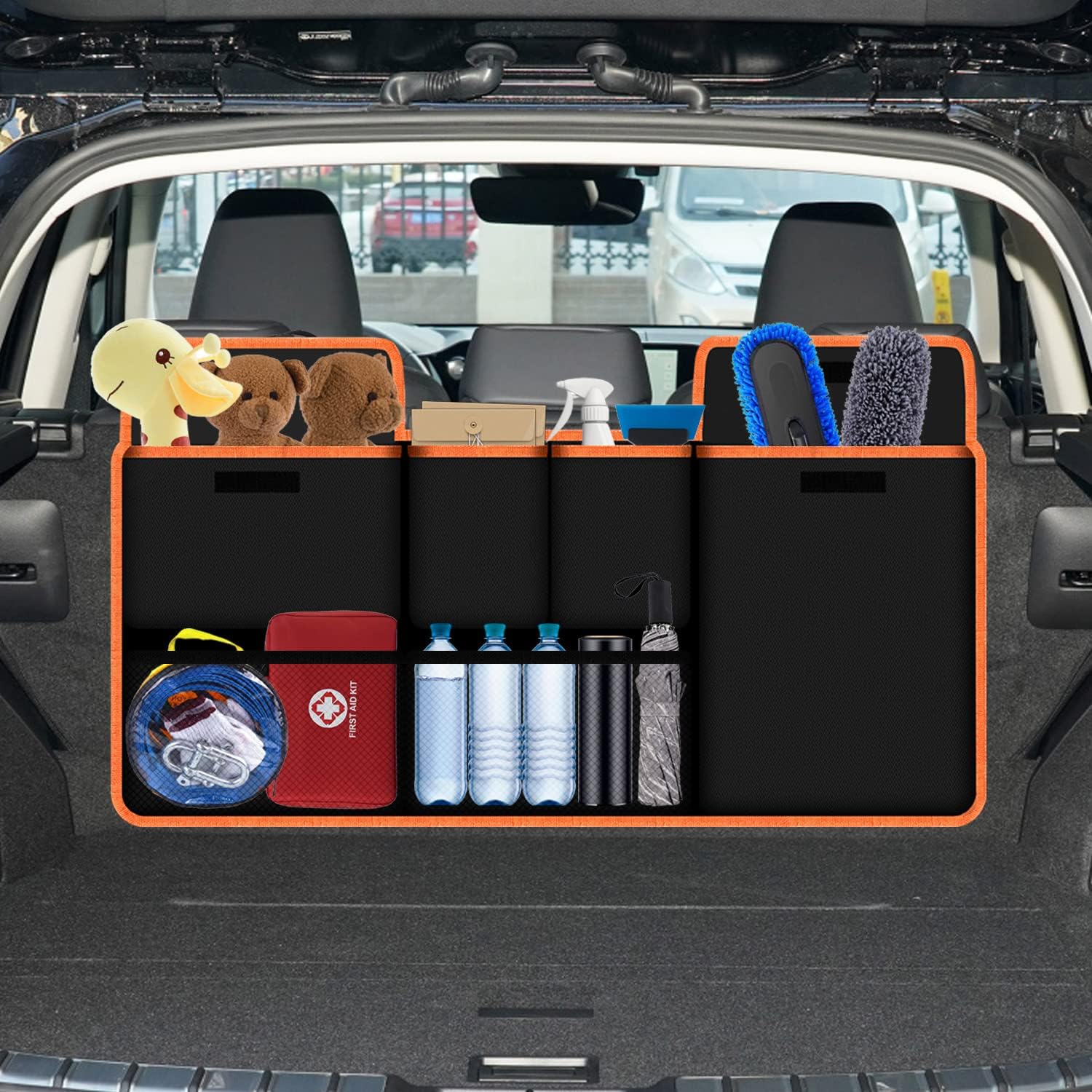 Fifth Gear Hanging Car Boot Storage Organiser Multi Pocket Trunk Back ...