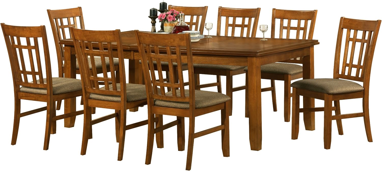 Amazon.com - Baxton Studio Megan 7-Piece Wood Modern Dining Set, Brown ...