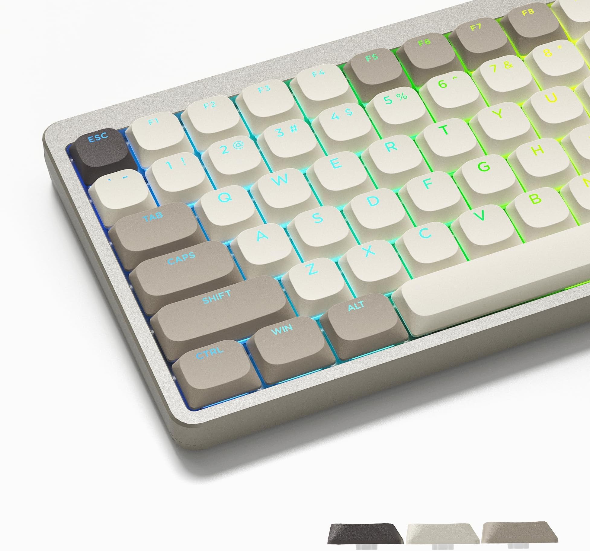 Womier Low Profile Keycaps - Shine Through 60 65 75 100 Percent PBT ...
