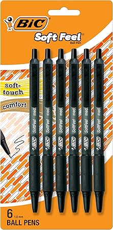 Amazon.com : BIC Soft Feel Ballpoint Pen with 1.0 mm Medium Point and ...