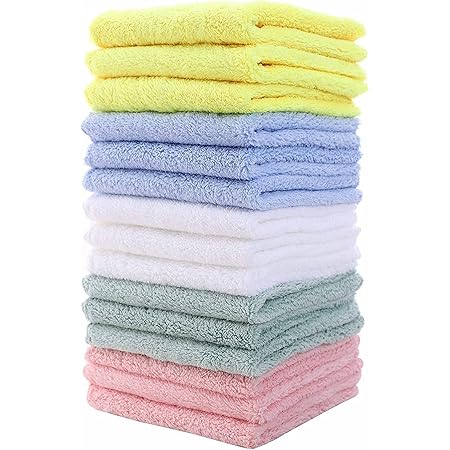 Amazon.com : Ultra Soft 24 Pack Baby Washcloths - 10x10 Inches - Coral ...