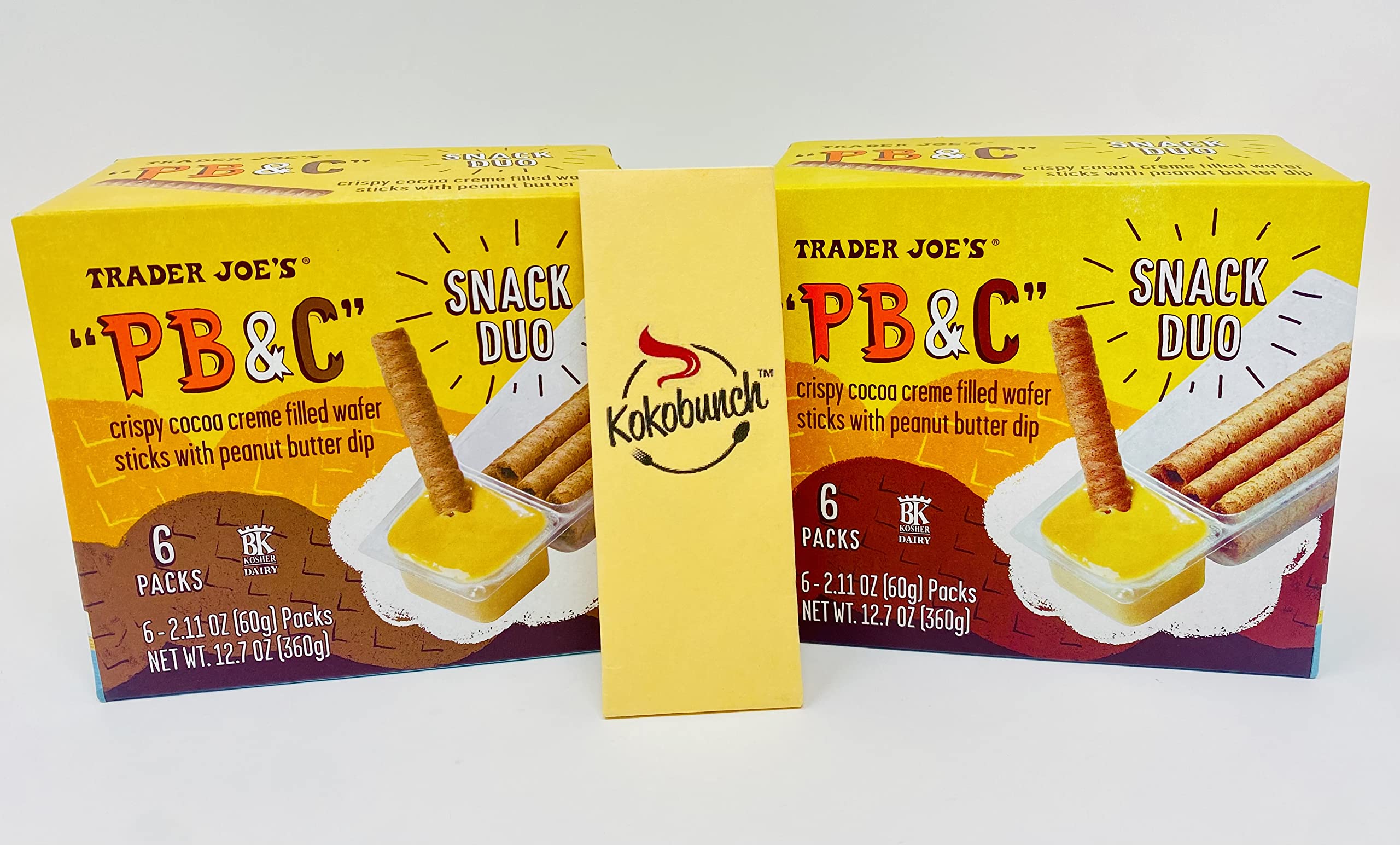 Amazon.com: Trader Joe's PB&C Crispy Cocoa Creme Filled Wafer Sticks ...