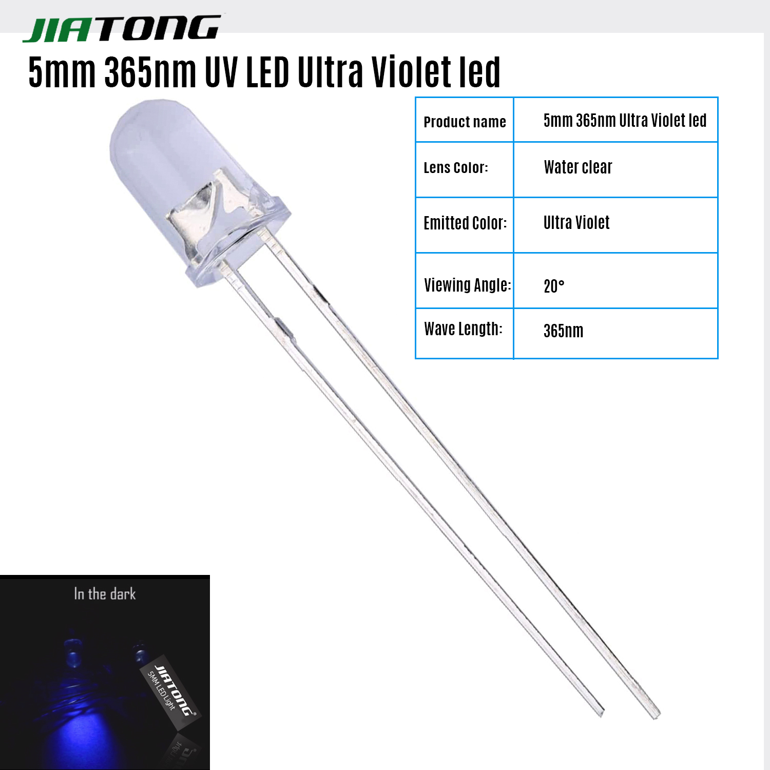 Watch 100pcs x 5mm 365nm UV LED Ultra Violet led ﹙20mA﹚ on Amazon Live