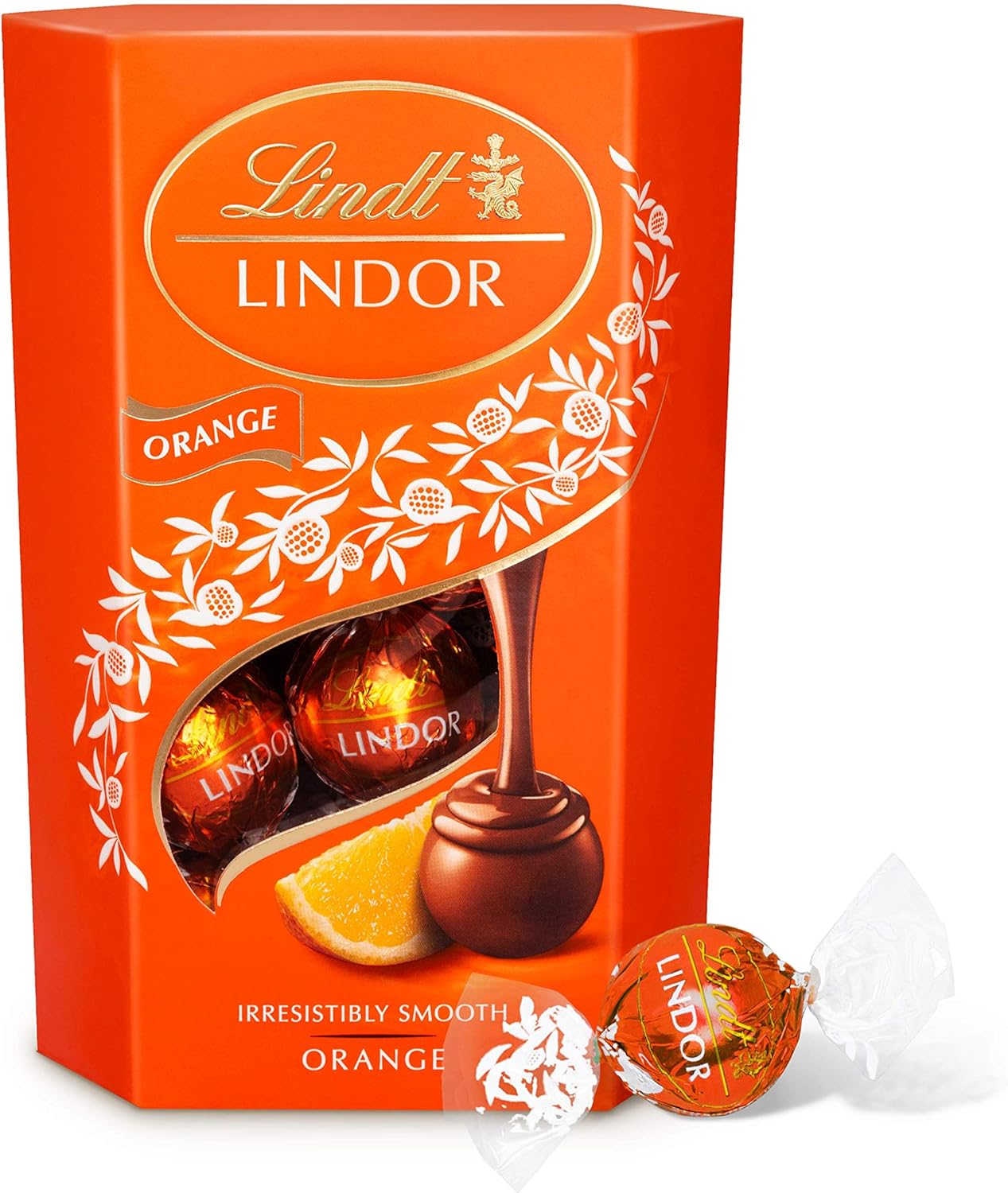 Lindt Lindor Milk Orange Chocolate Truffles Box Chocolate Balls with a ...