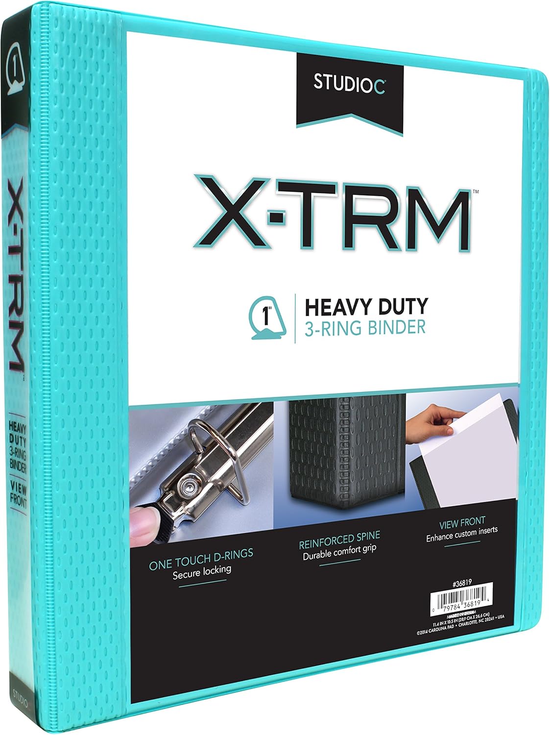 Amazon.com : Studio C X-TRM 1 Vinyl D-Ring Binder, Light Blue, 11.5 x ...