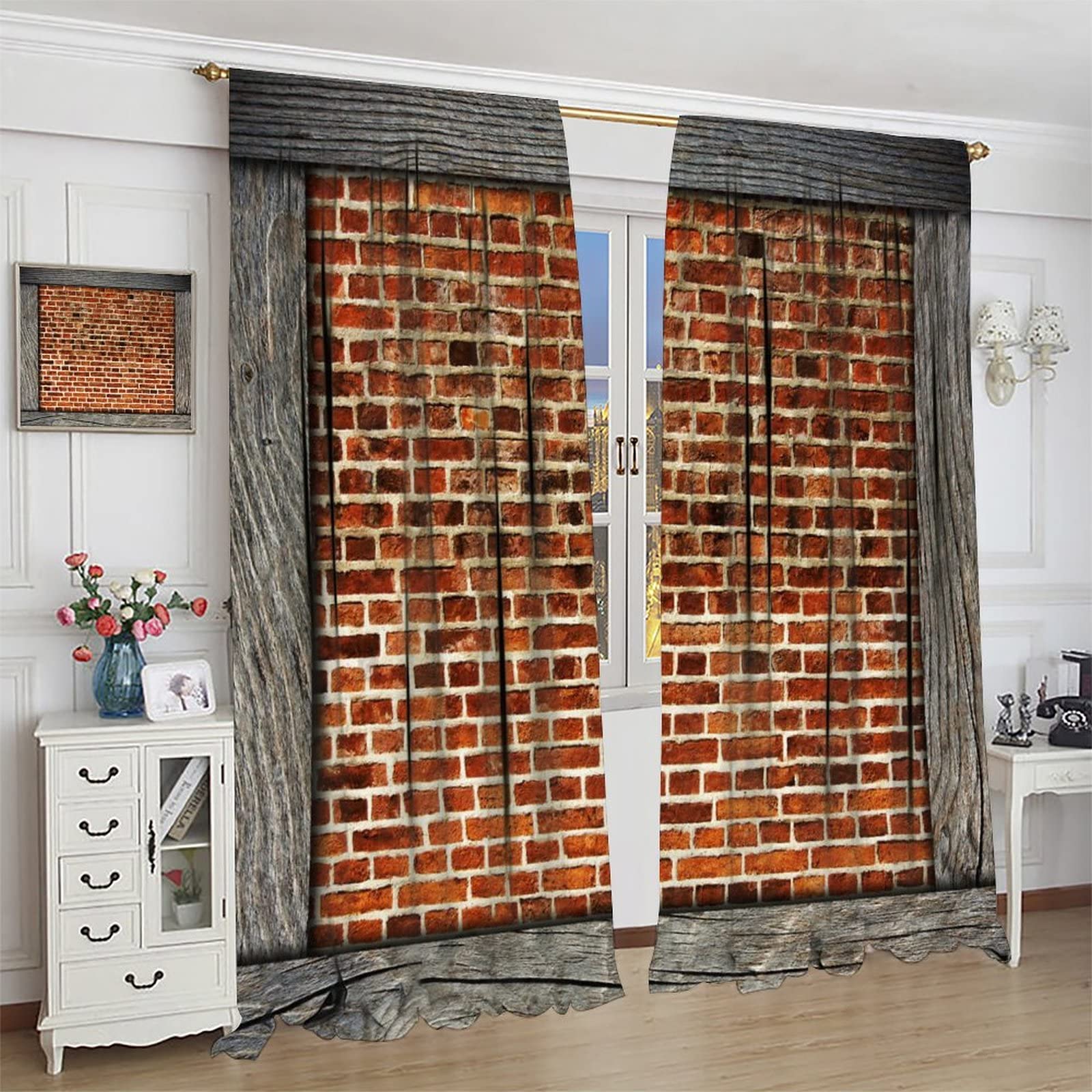 Brick Colored Curtains