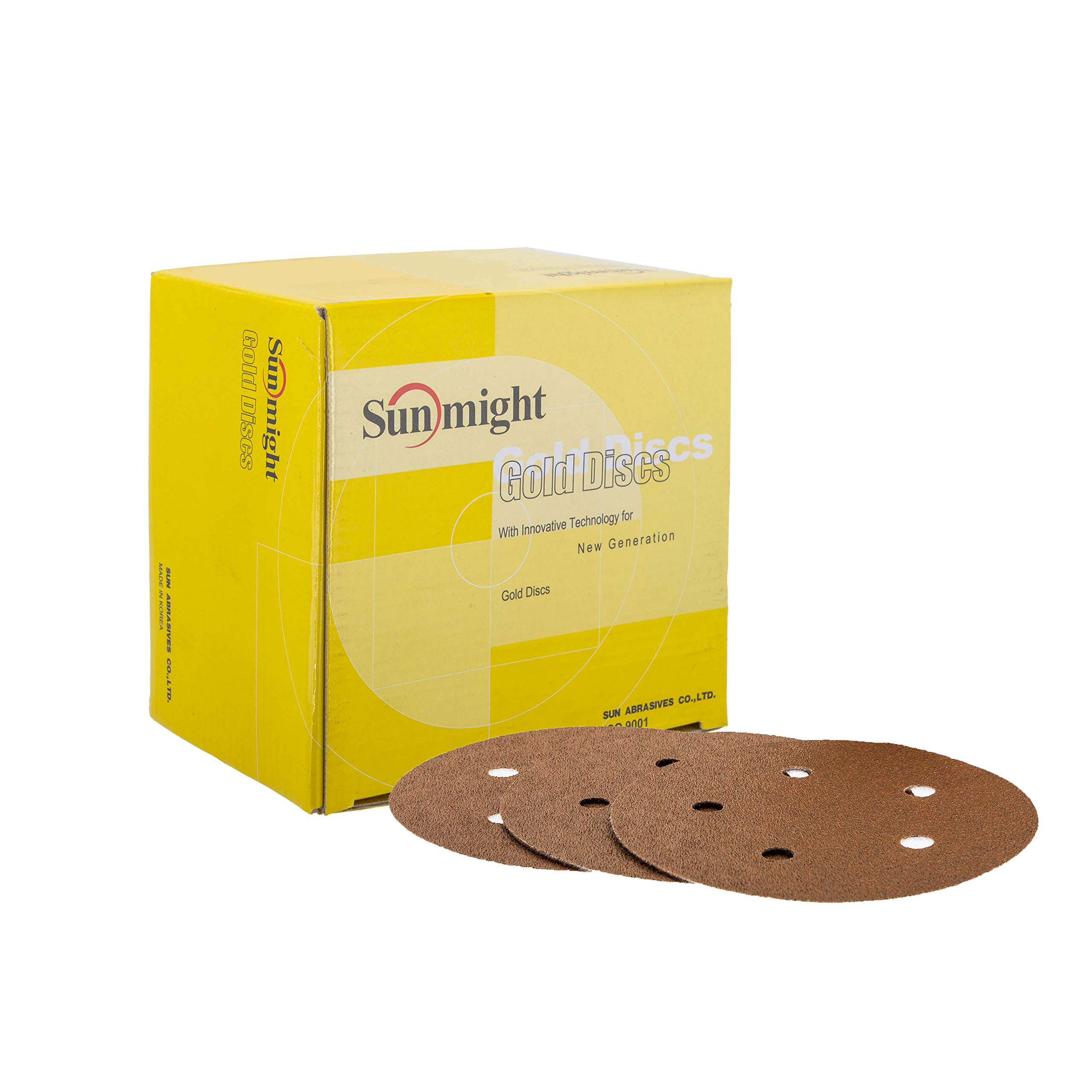 Sunmight Sanding Discs Sunmight Gold 6" 80 Grit PSA No-Hole Sanding ...