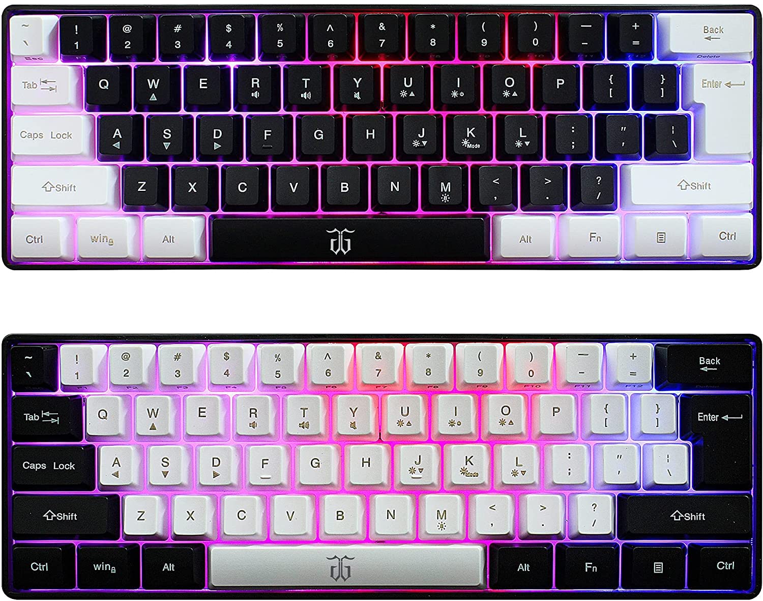 Buy Snpurdiri 60% Wired Gaming Keyboard, True RGB Mechanical Feeling ...