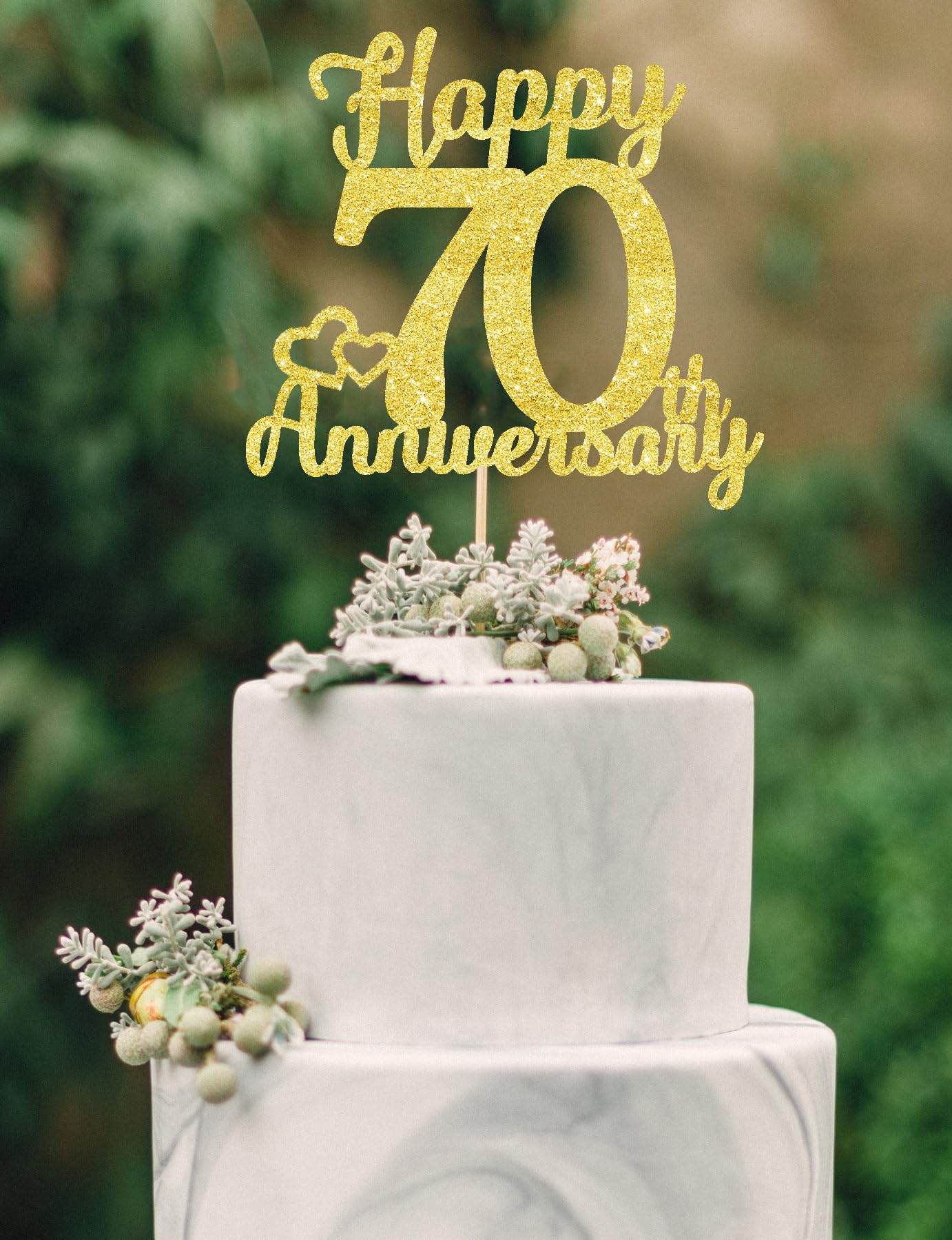 veegood Happy 70th Anniversary Cake Toppers - 70th Wedding Anniversary ...