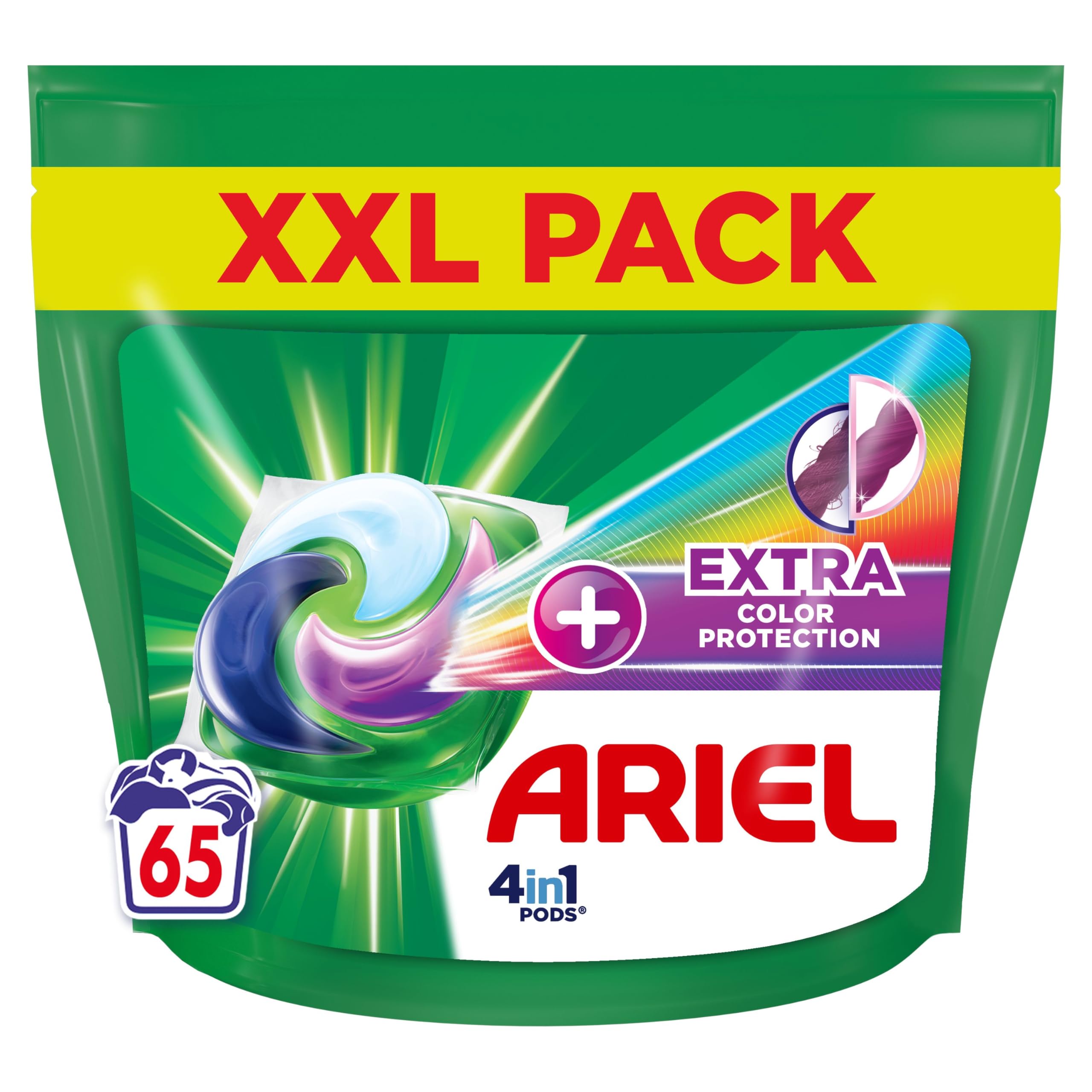 Ariel 4en1 PODS, Lessive Liquide En Capsules 65 Lavages, +Extra Color ...