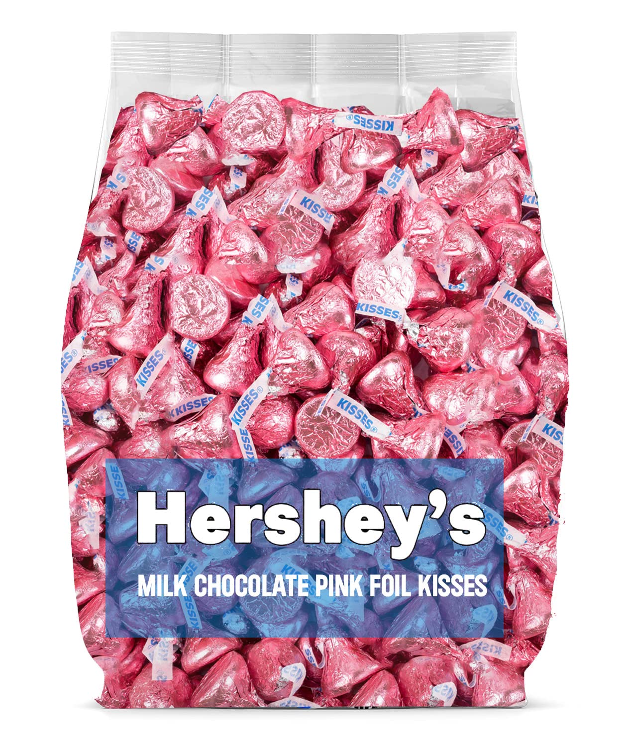 Amazon.com: Hershey Kisses Milk Chocolate Candy (Pink Foil, 4 Pound ...