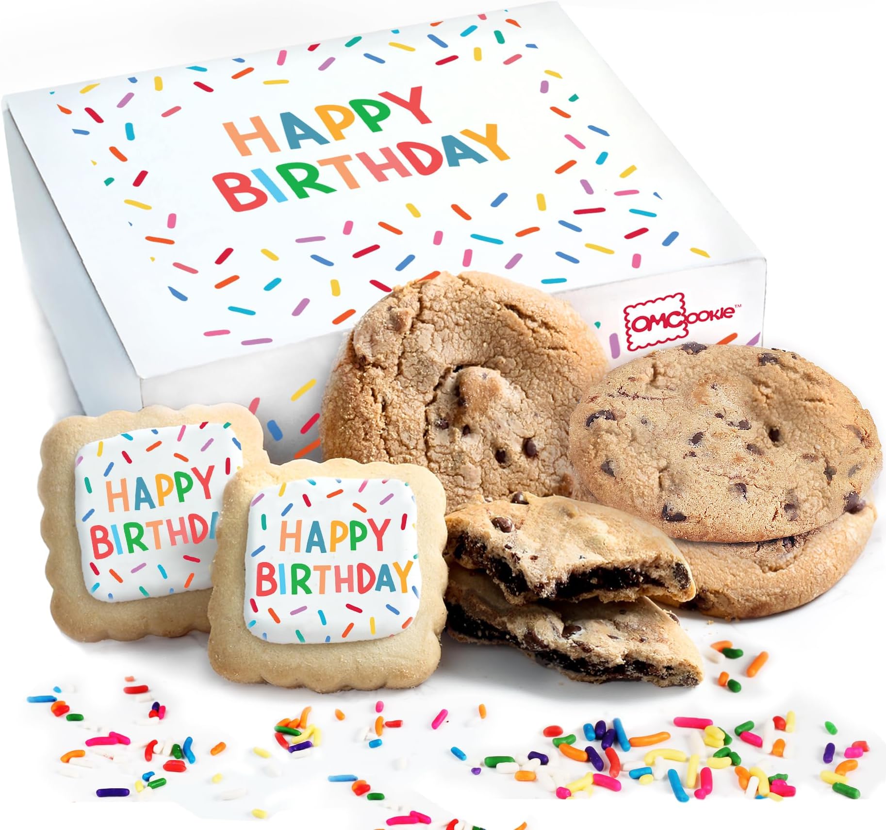 Amazon.com: Happy Birthday Gift Basket Cookies Chocolate Chip Cookie ...