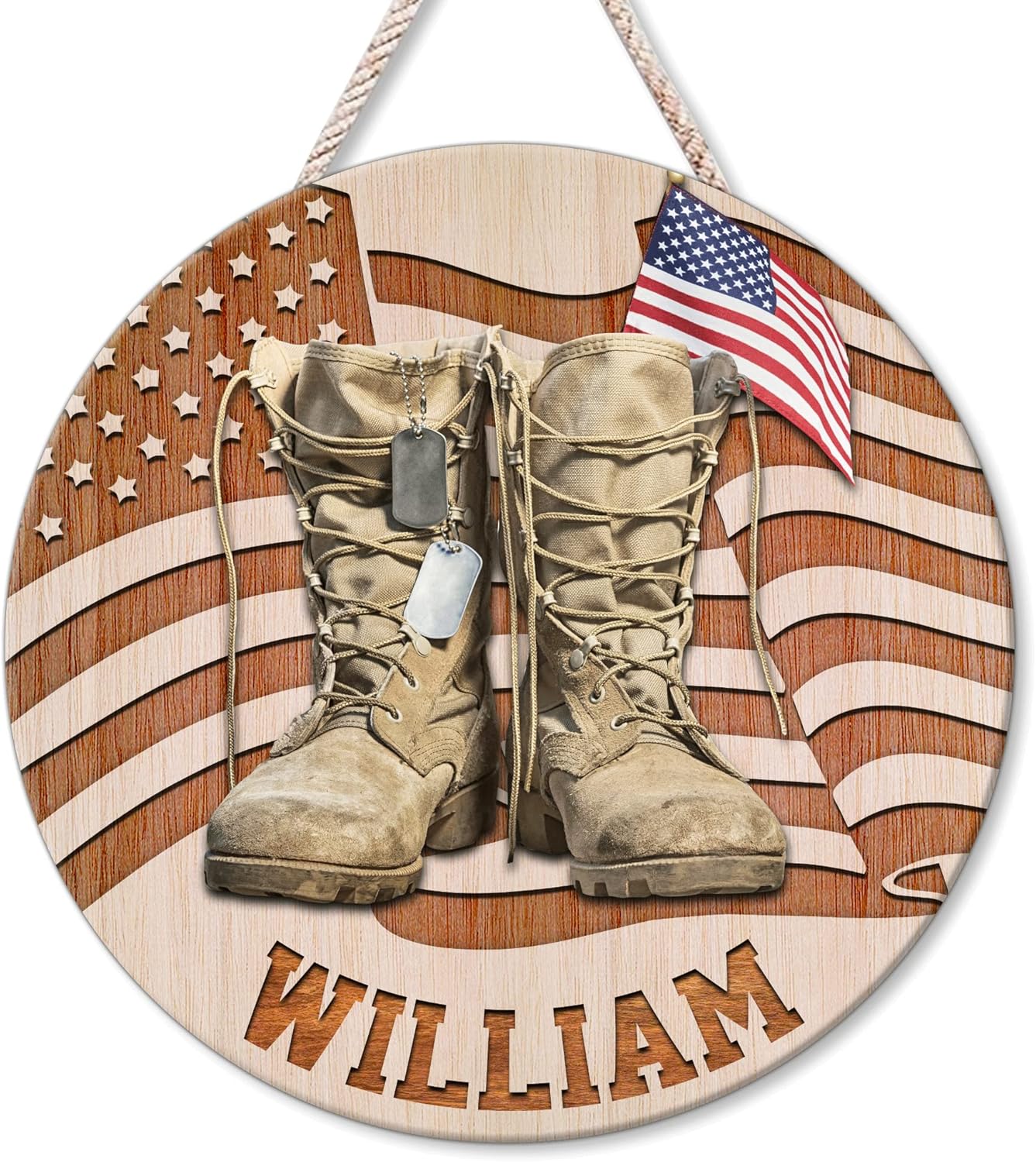 Amazon.com: Hyturtle Personalized US Veteran American Soldier Military ...