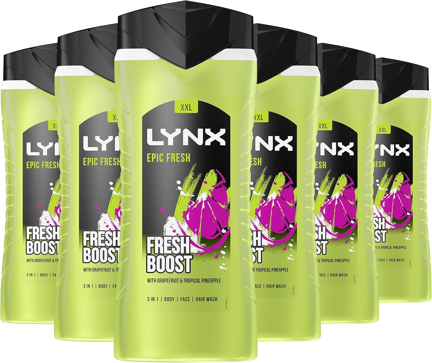 Lynx Epic Fresh 3-in-1 Body Wash Hair, Face and Body Cleanser shower ...