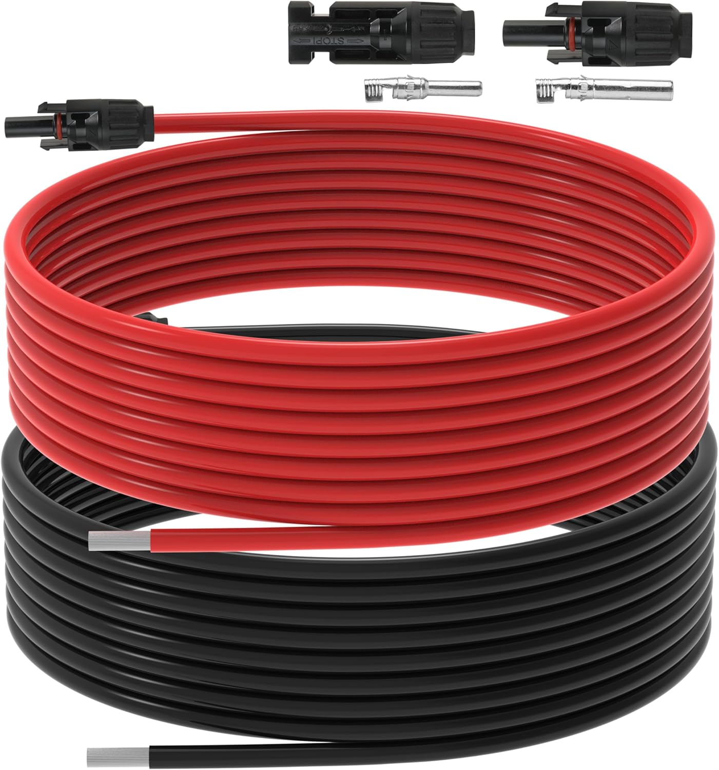 Amazon.com: Gopayia 20FT 10AWG Solar Panel Extension Cable, 10 AWG ...