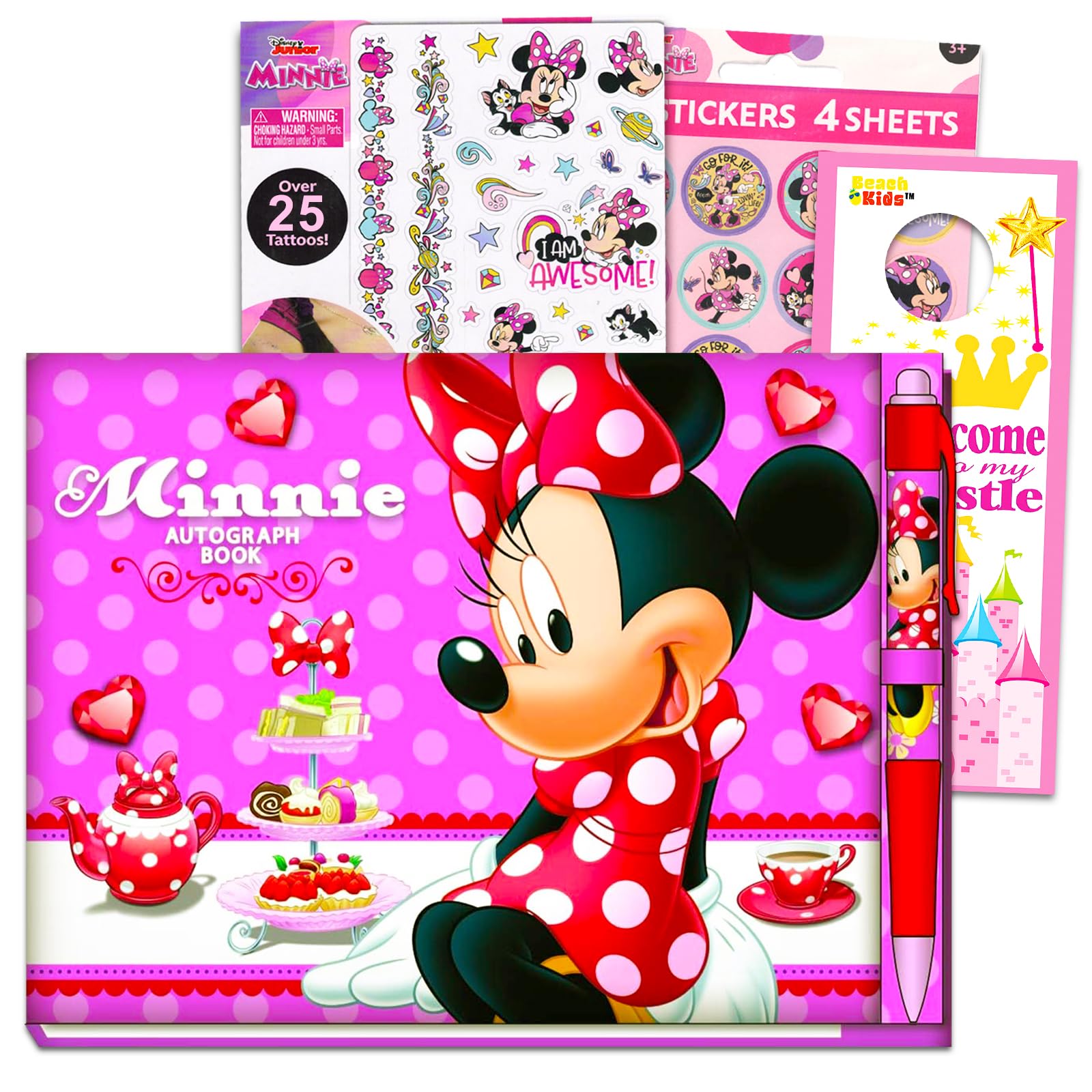 Disney Autograph Book for Kids - Bundle with 50 Page Minnie Signature ...