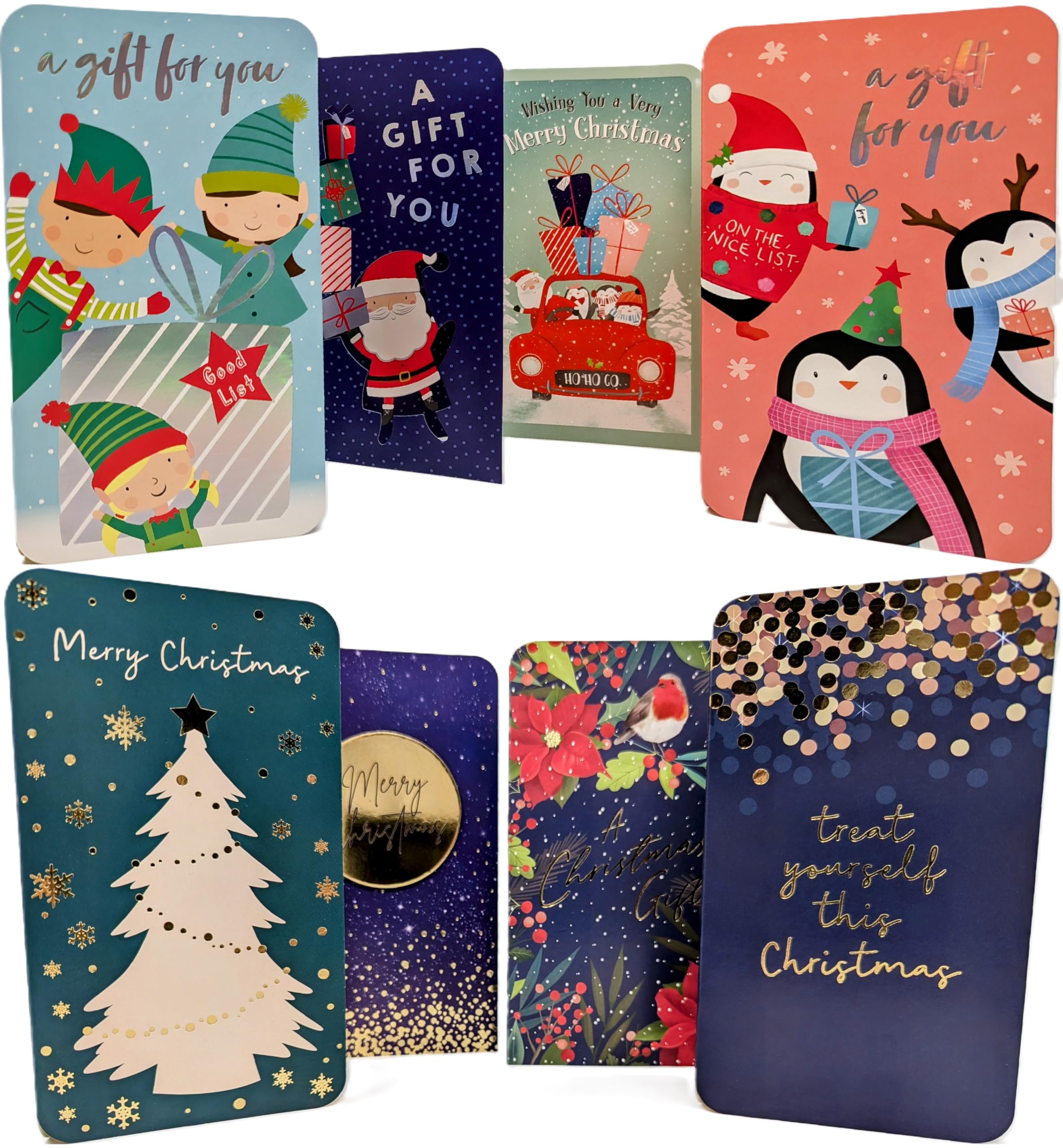 Christmas Envelopes YLAB 8 Luxury Christmas Money Wallets With ...