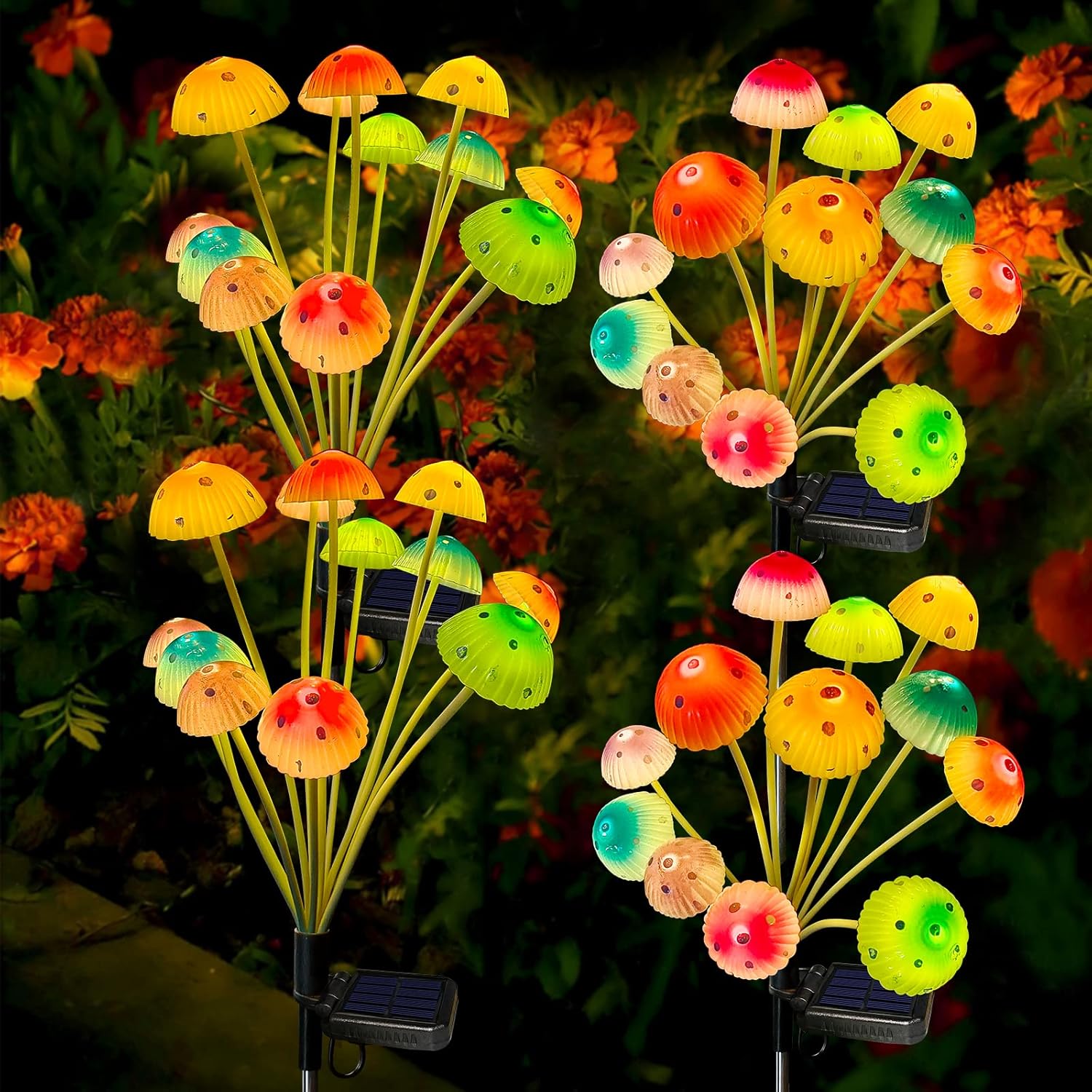 Amazon.com: Kohlrabi Solar Garden Lights, 4 Pack Solar Mushroom Lights ...