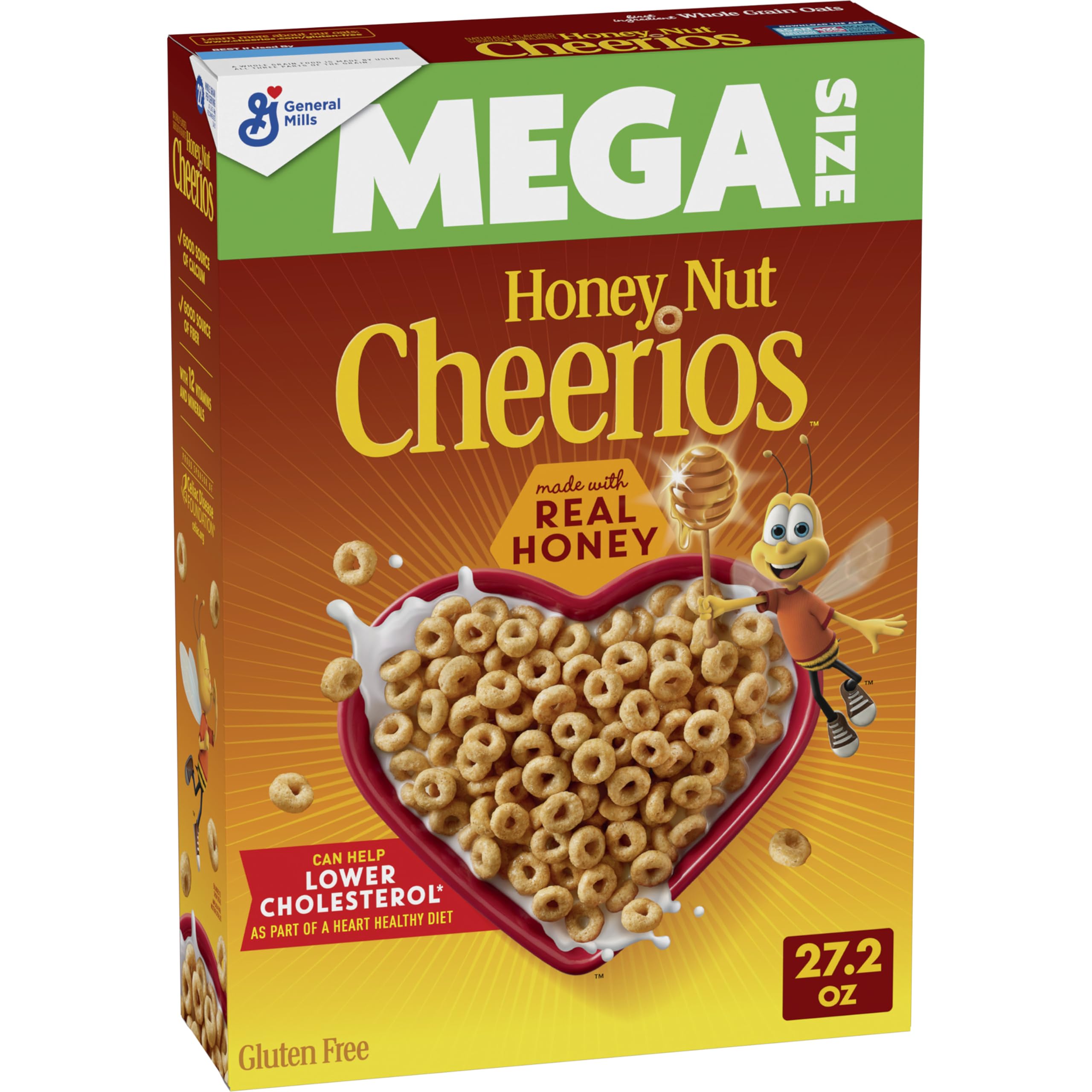 Amazon.com: Honey Nut Cheerios Heart Healthy Gluten Free Breakfast ...