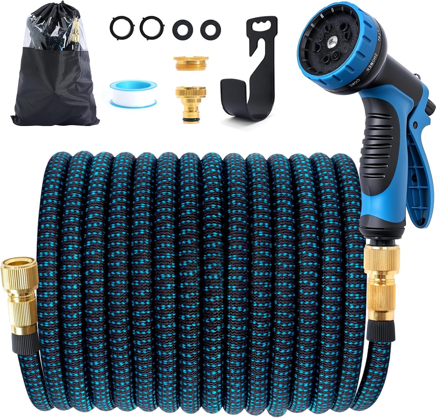 Jsdoin Expandable Garden Hose Pipe 30m/100ft, Flexible Expanding Magic ...