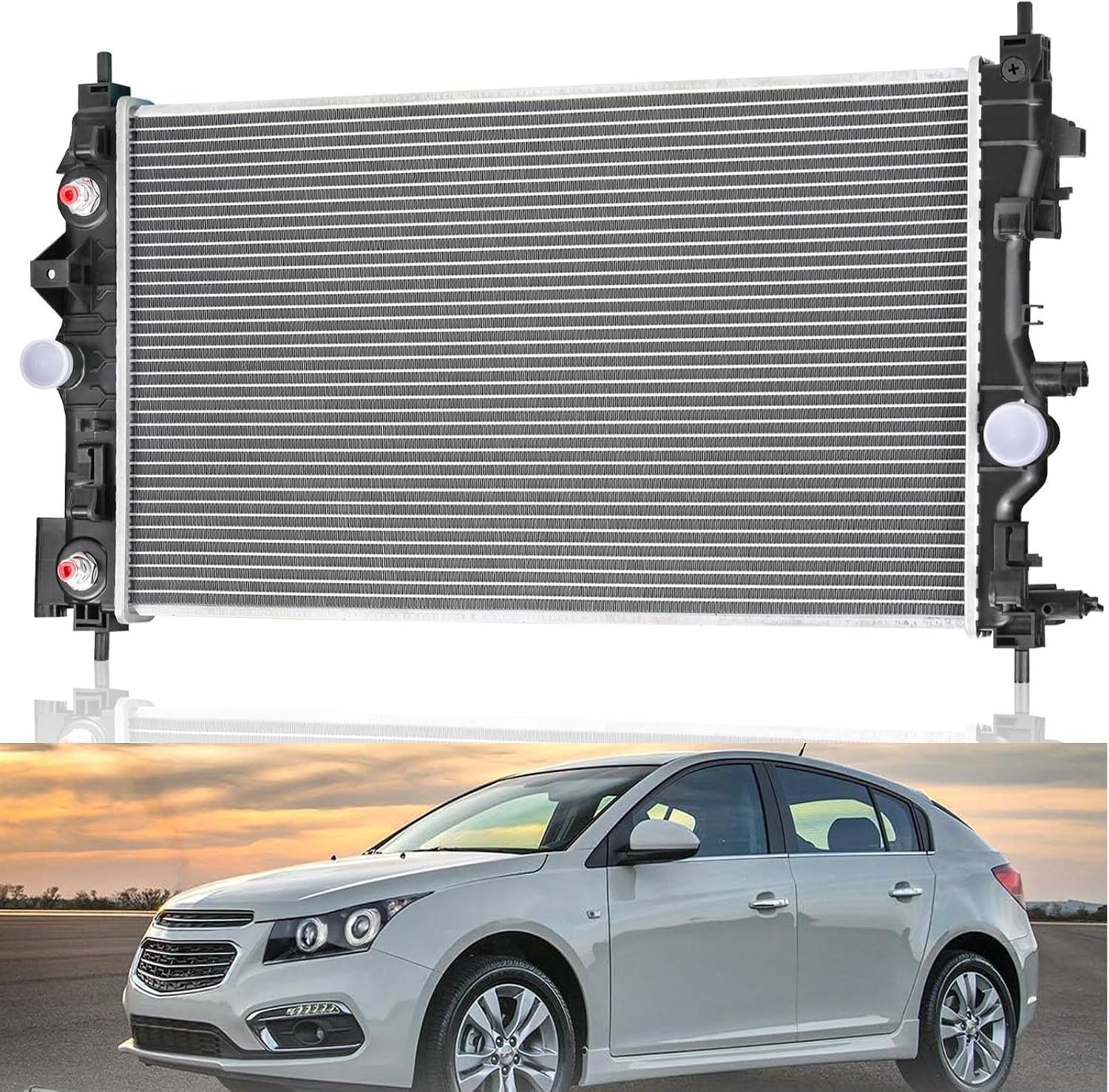 Amazon.com: Radiator Complete for 2010-2013 Chevy Cruze 1.4L & 1.8L All ...