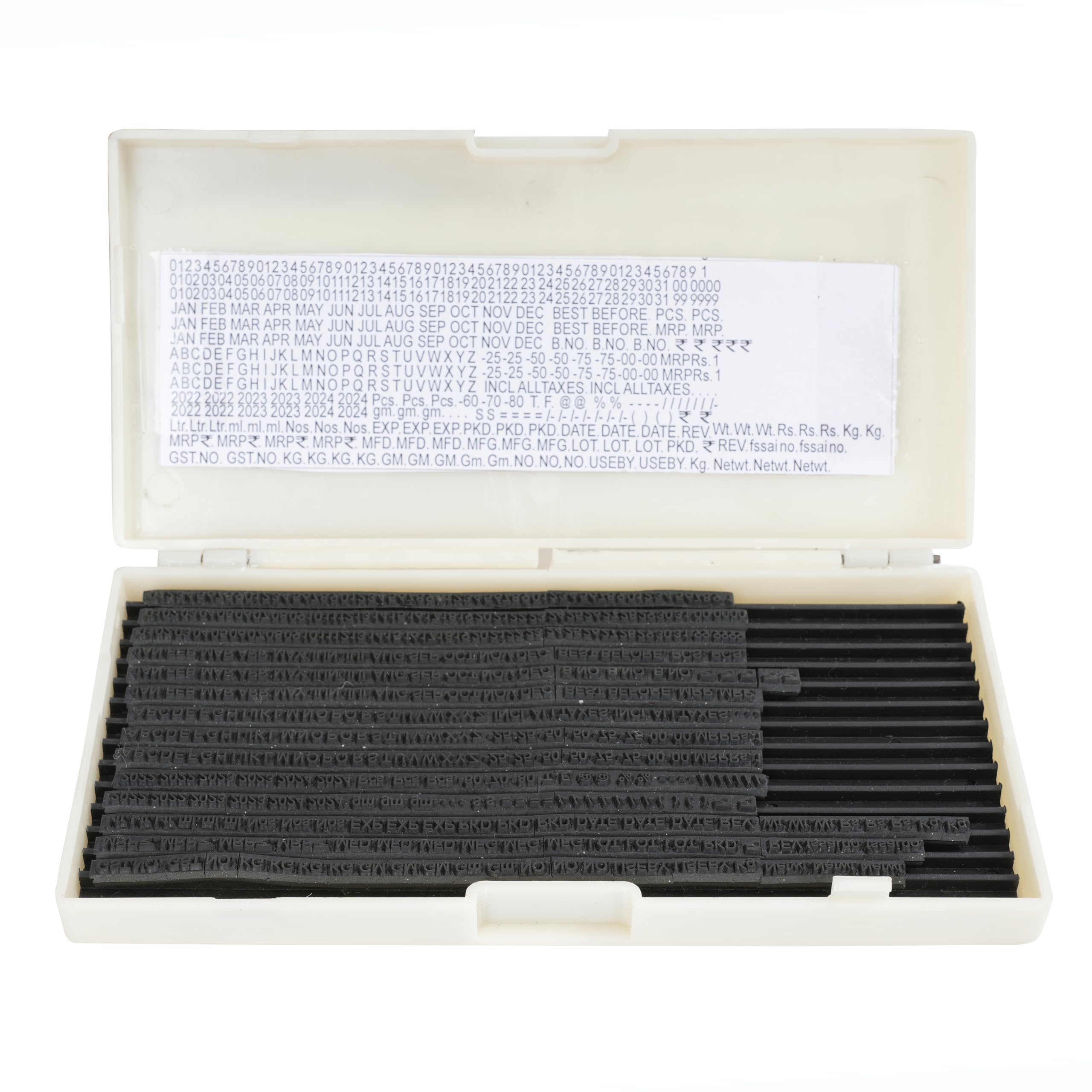 SMART PACK Rubber type Letter Set for Stamping of Hand Batch Coding ...