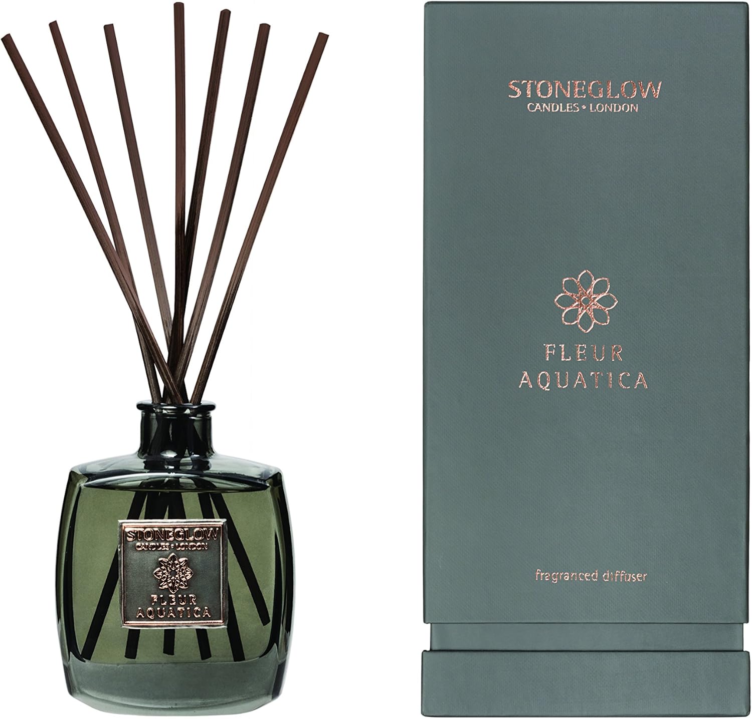 Stoneglow Metallique "Fleur Aquatica" Reed Diffuser : Amazon.co.uk ...
