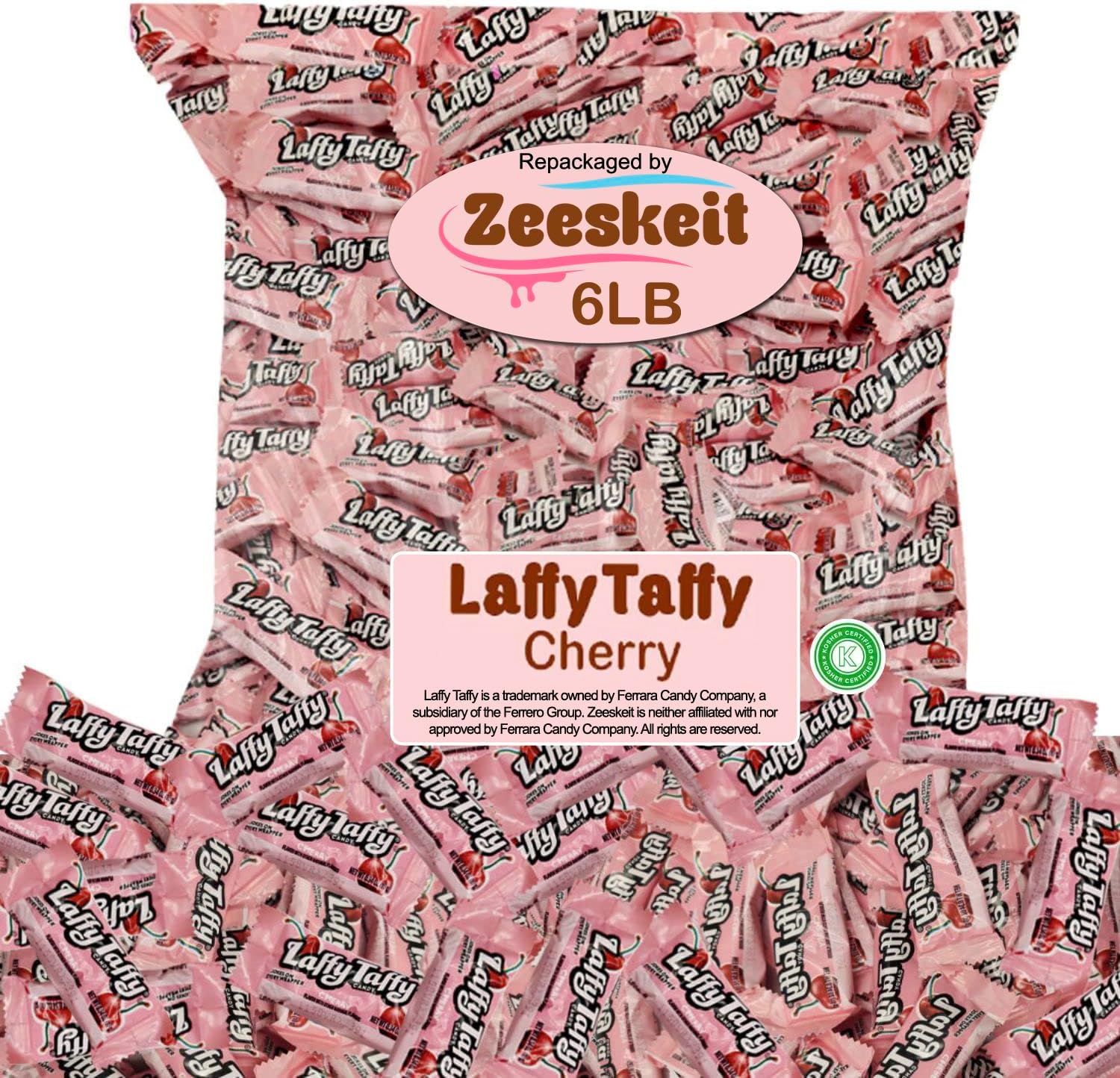 Amazon.com : ZEESKEIT Repackaged Taffy Cherry Chew Candy 6 Lb ...