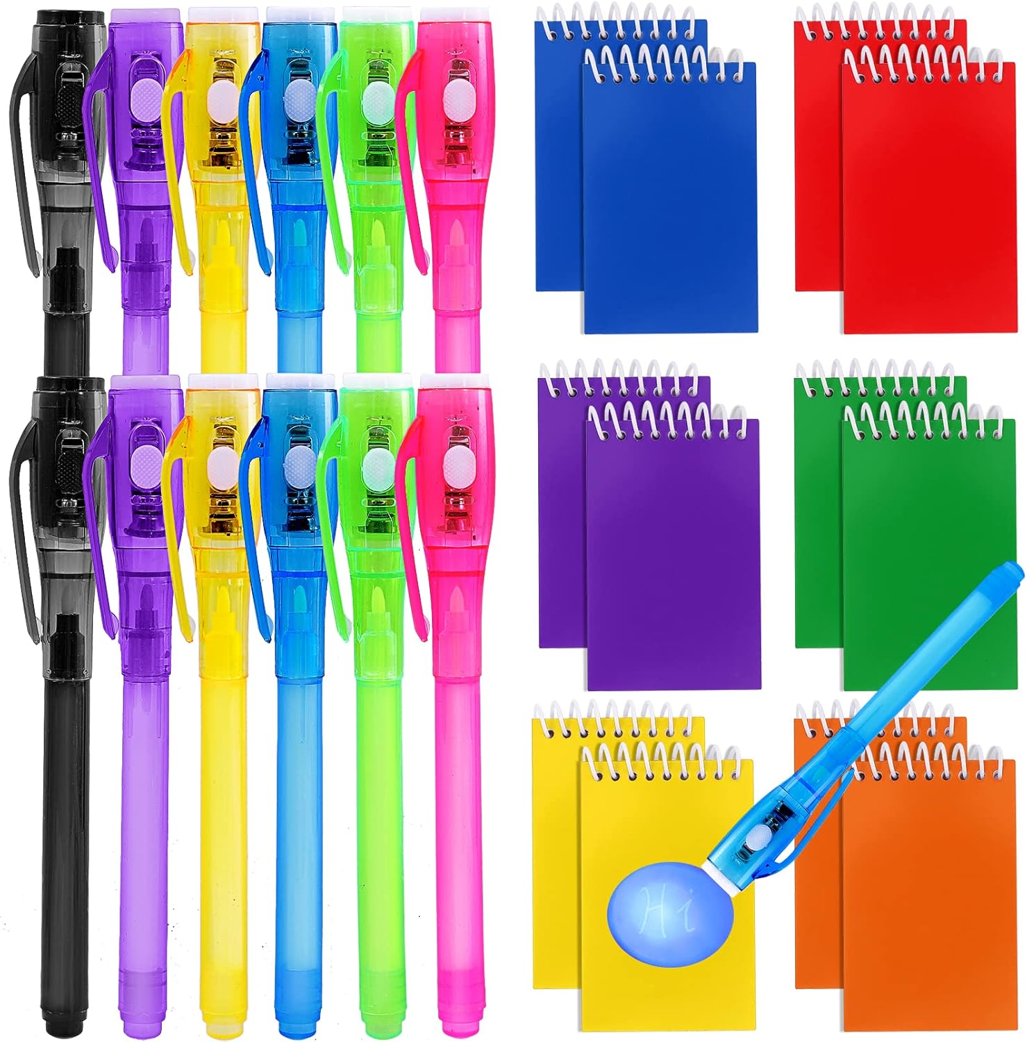 Amazon.com: Vruomi 12 PCS Invisible Ink Pen and Mini Notebook,Spy Pen ...