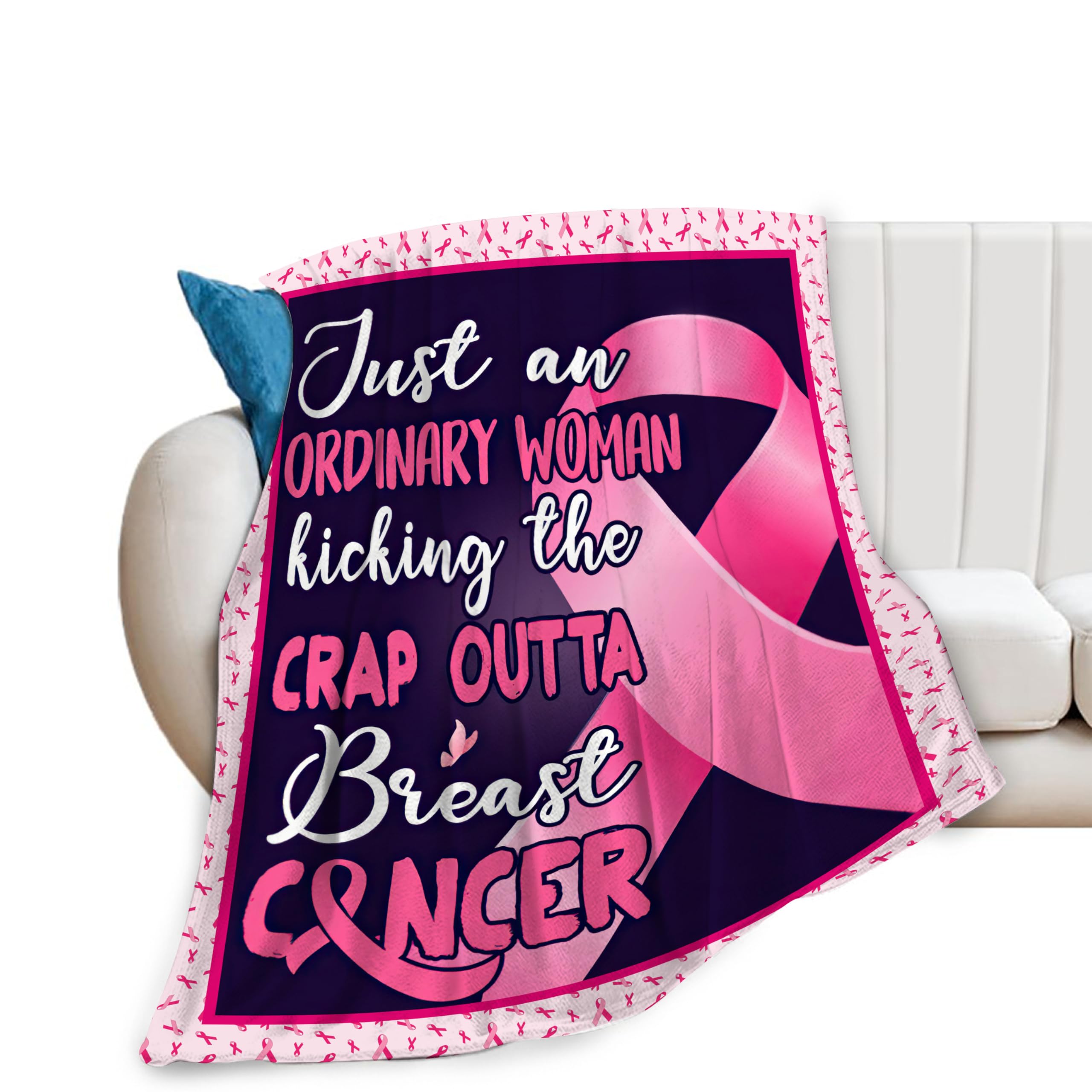 Amazon.com: Breast Cancer Throw Blanket Awareness Hopes Survivor Gifts ...
