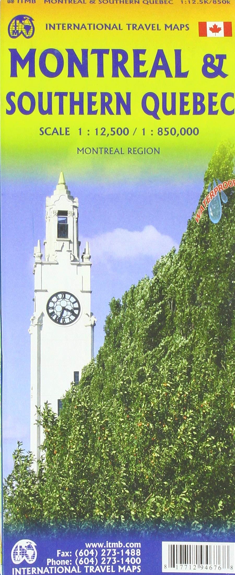 Montreal & Southern Quebec Travel Map 1:12.5K/ 1:850K: ITMB Publishing ...