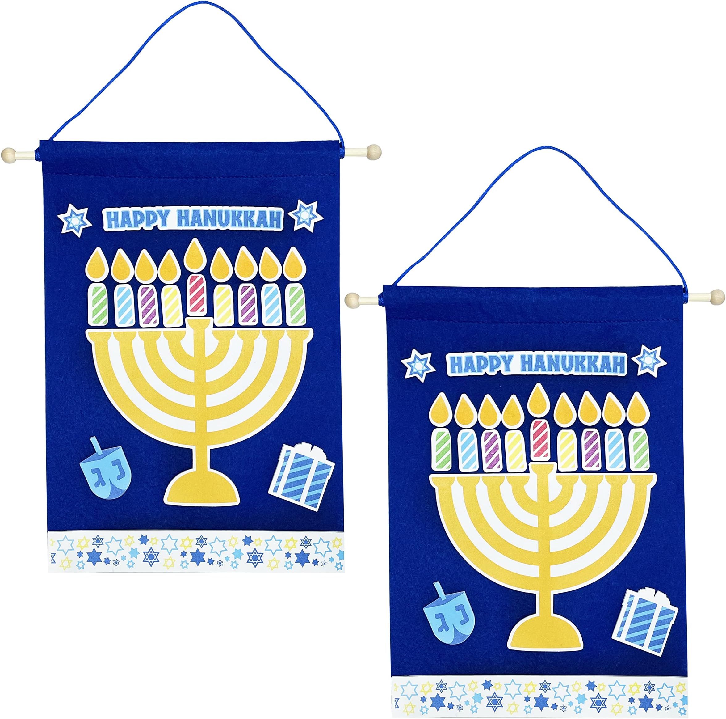 Amazon.com: The Dreidel Company Hanukkah Banner Craft Kit - Make Your ...