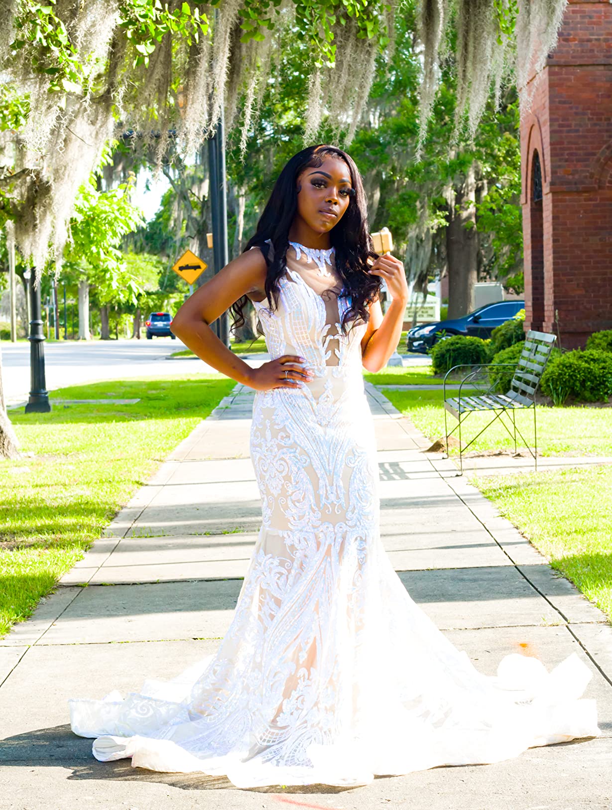 $34/mo - Finance Maricopyjam Orange Shiny Sequined Long Train Mermaid ...