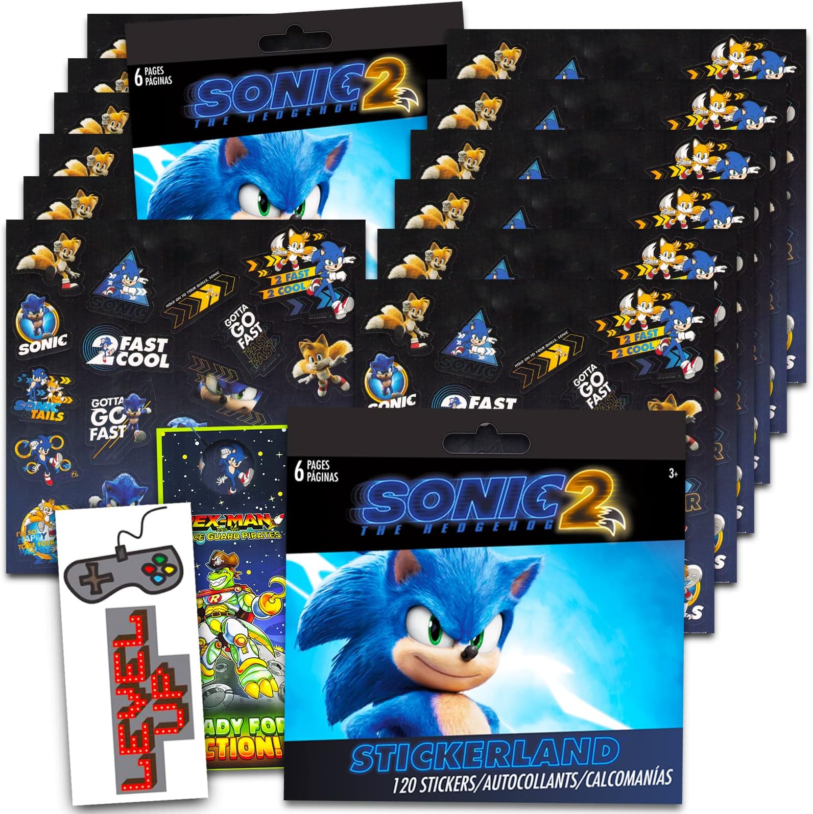 Amazon.com: Sonic The Hedgehog Stickers Pack Ultimate Set - 12 Sheets ...