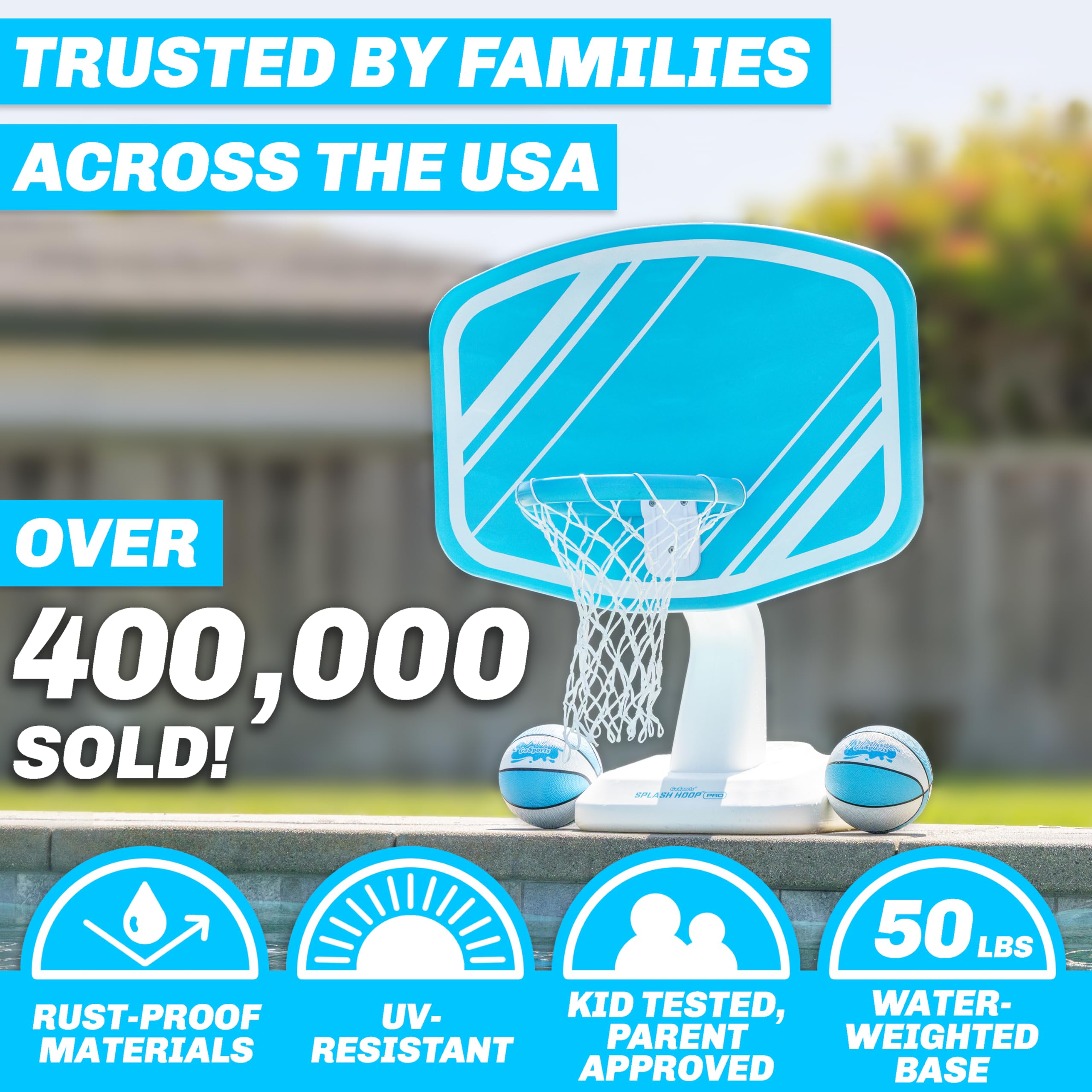 Snapklik.com : GoSports Splash Hoop PRO Swimming Pool Basketball Game
