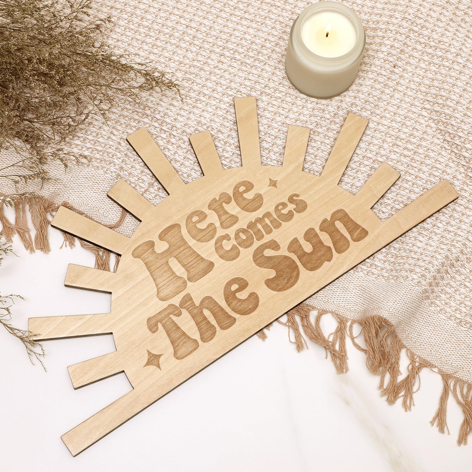 Sun Room Here Comes The Sun Little Darling, SET Of 2 Boho Watercolor ...
