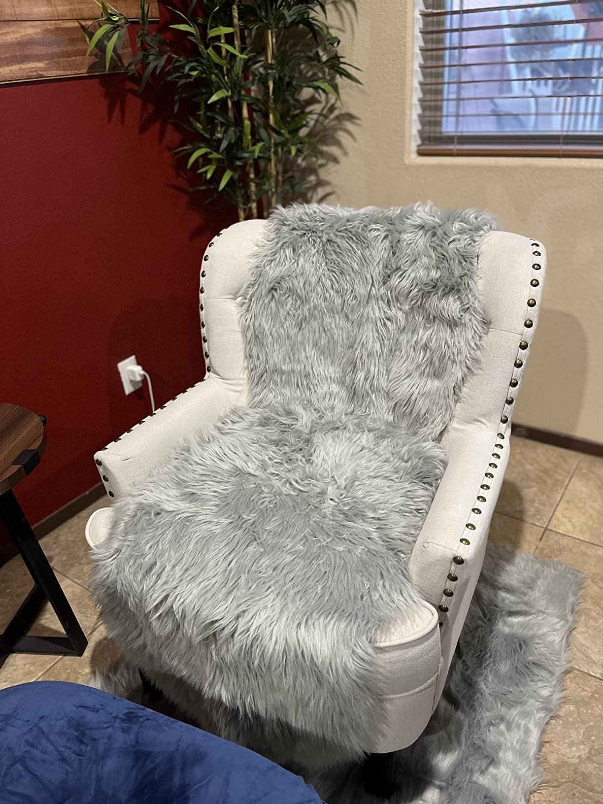 $7/mo - Finance SERISSA Ultra Soft Fluffy Rug Beige Faux Sheepskin Fur ...