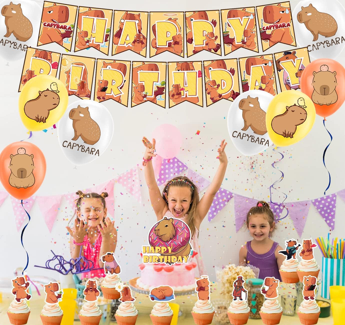Capybara Party Supplies - Happy Birthday Banner, Australia | Ubuy