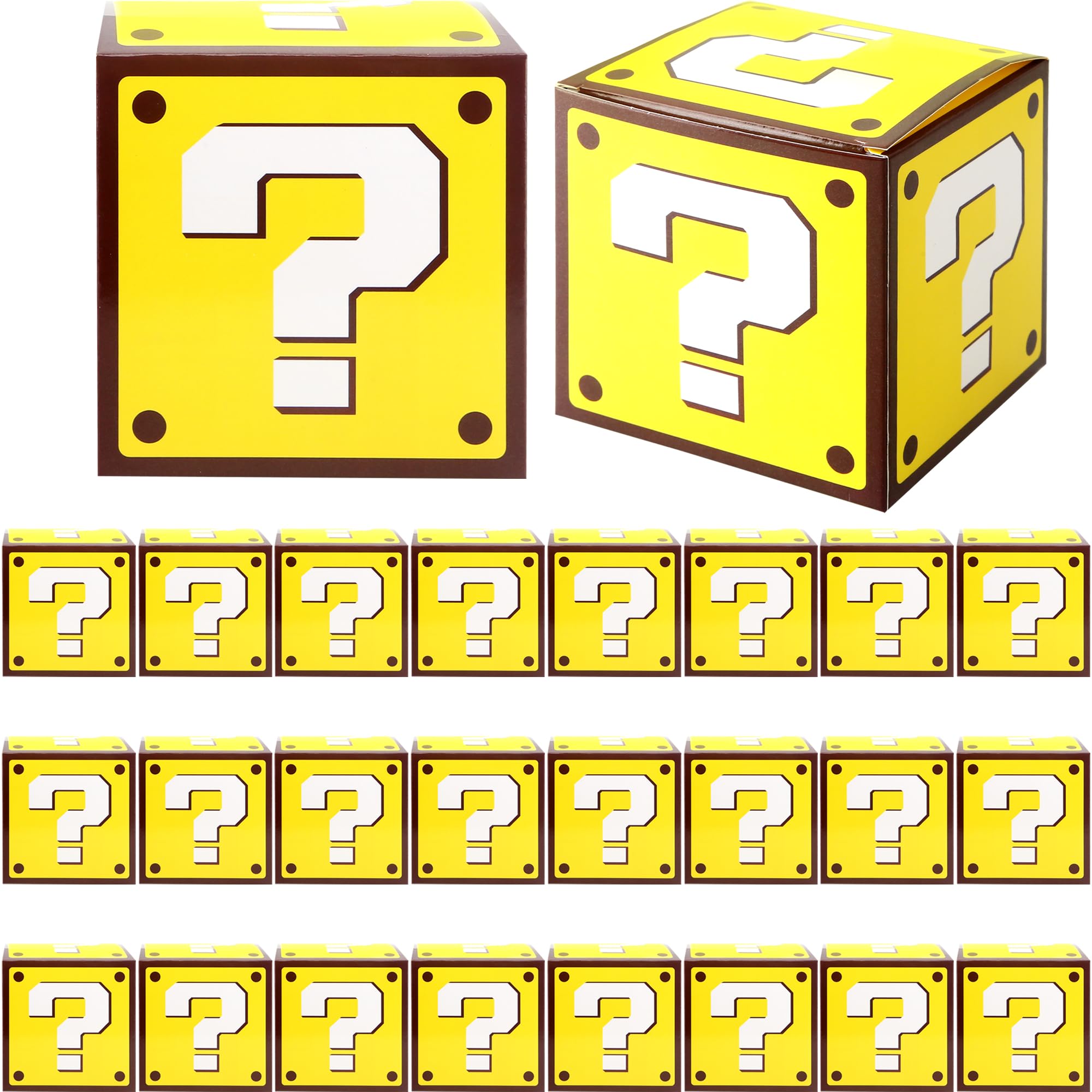Amazon.com: Swakuta 26 Pack Theme Party Boxes Video Game Brick Candy ...