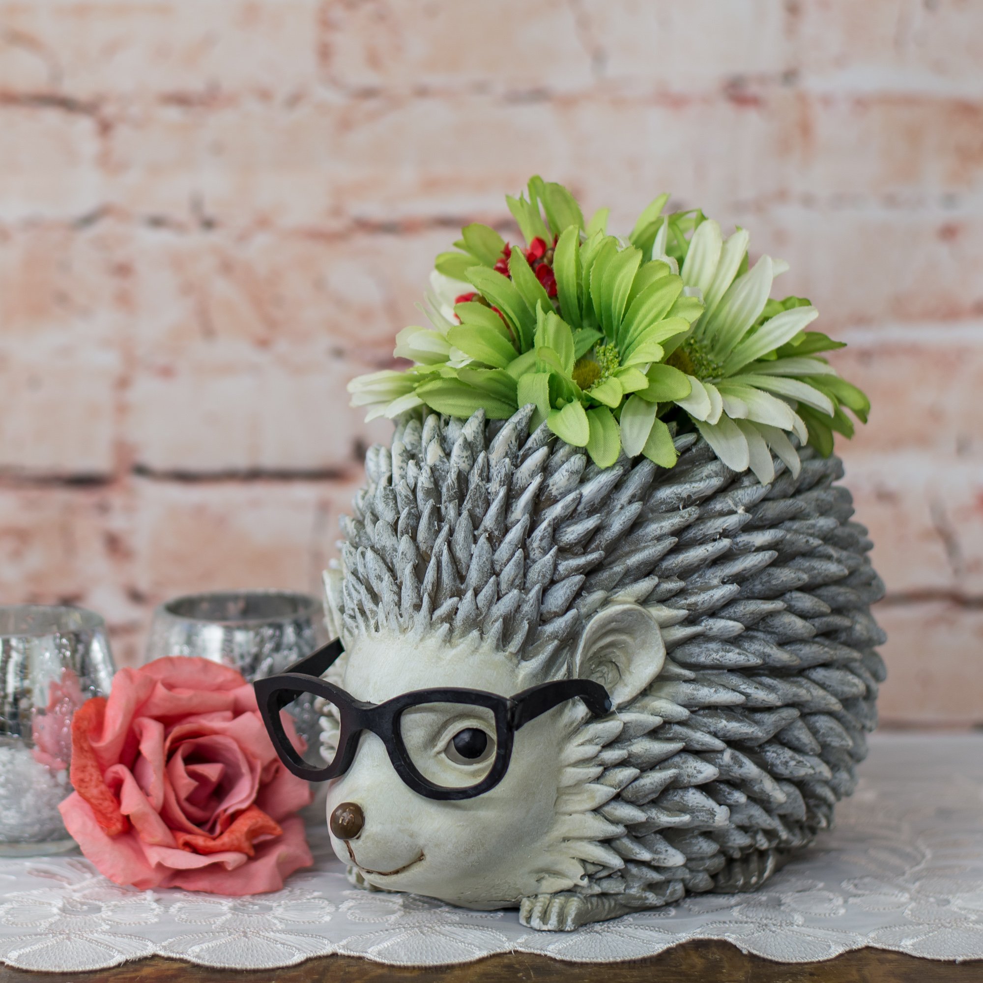Roman Giftware Inc., Garden Collection, Pudgy Pals, 6.5" H Hedgehog W ...