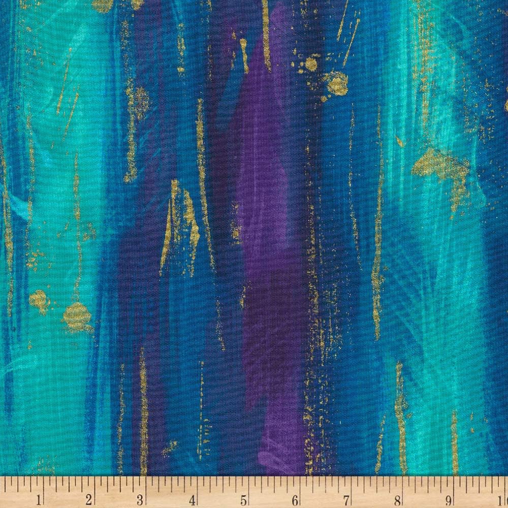 Amazon.com: Timeless Treasures Metallic Moonlight Plume Stripe ...