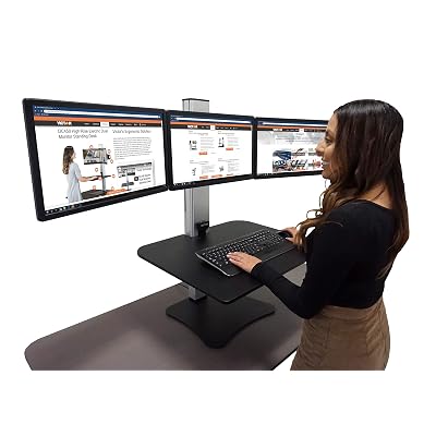 Victor DC475 High Rise Electric Triple Monitor Standing | B2B Liquidation