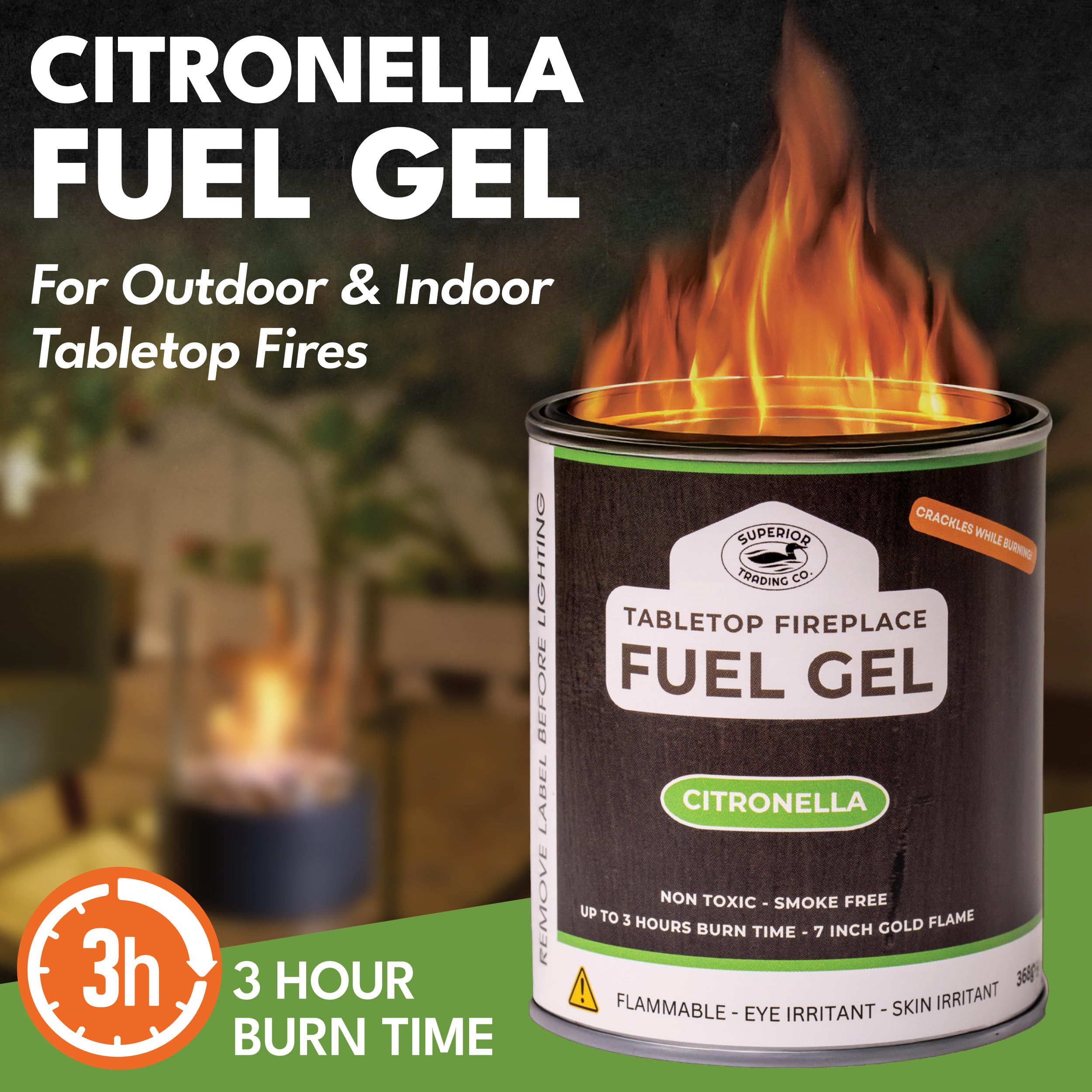 Patio Heater Fuel Real JellyFish Flame Citronella Gel Fuel - Smoke-Free ...