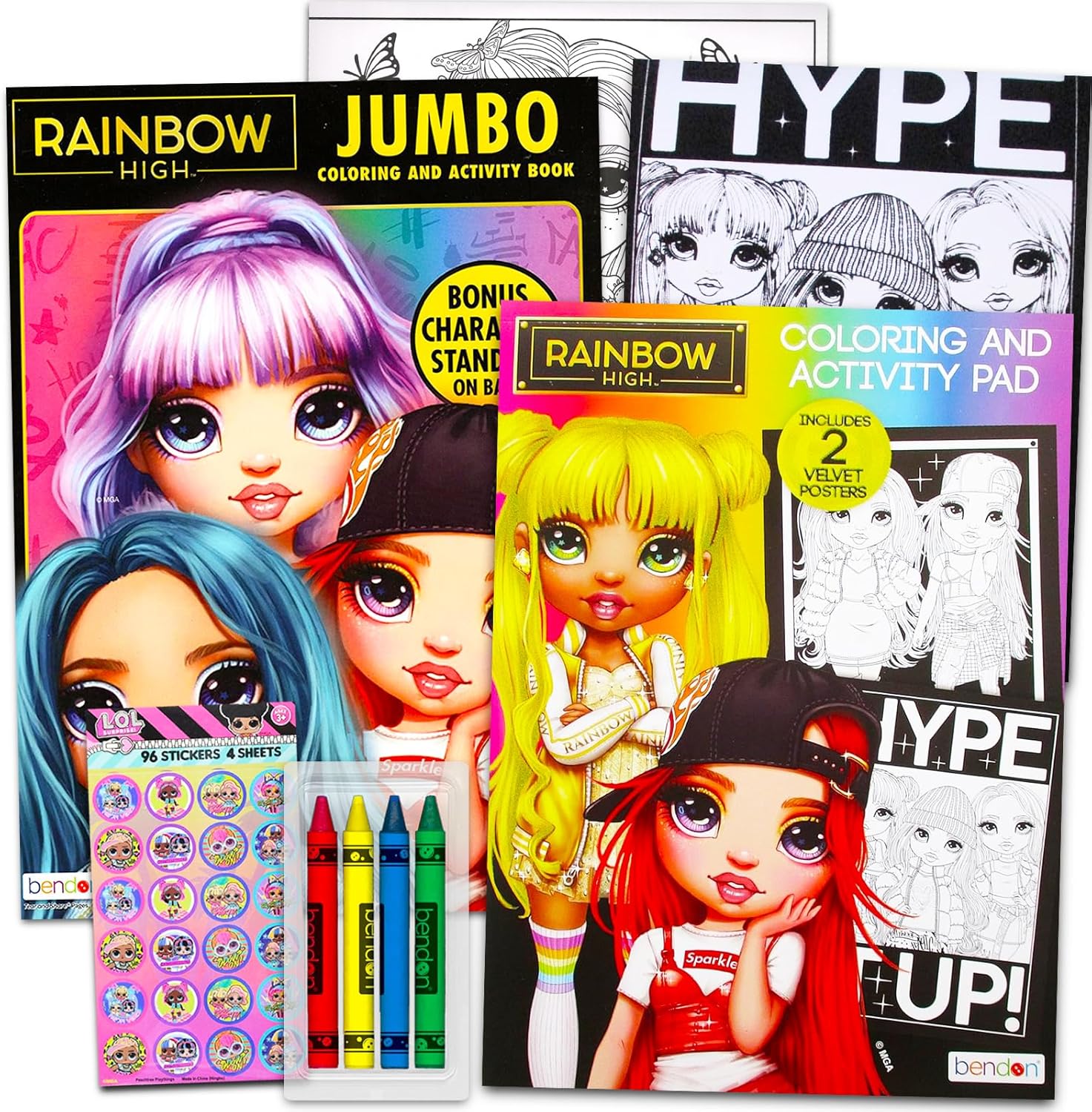 Amazon.com: Rainbow High Coloring and Activity Book Bundle for Girls ...
