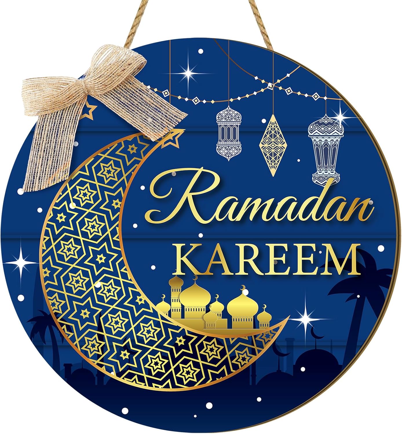 Amazon.com : Anglechic Ramadan Door Sign Ramadan Wooden Hanging ...