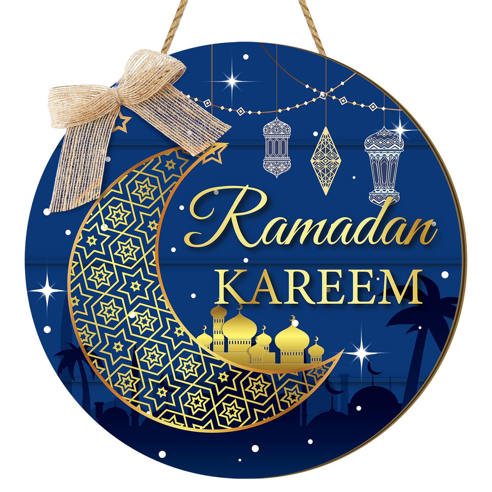 Amazon.com : Anglechic Ramadan Door Sign Ramadan Wooden Hanging ...