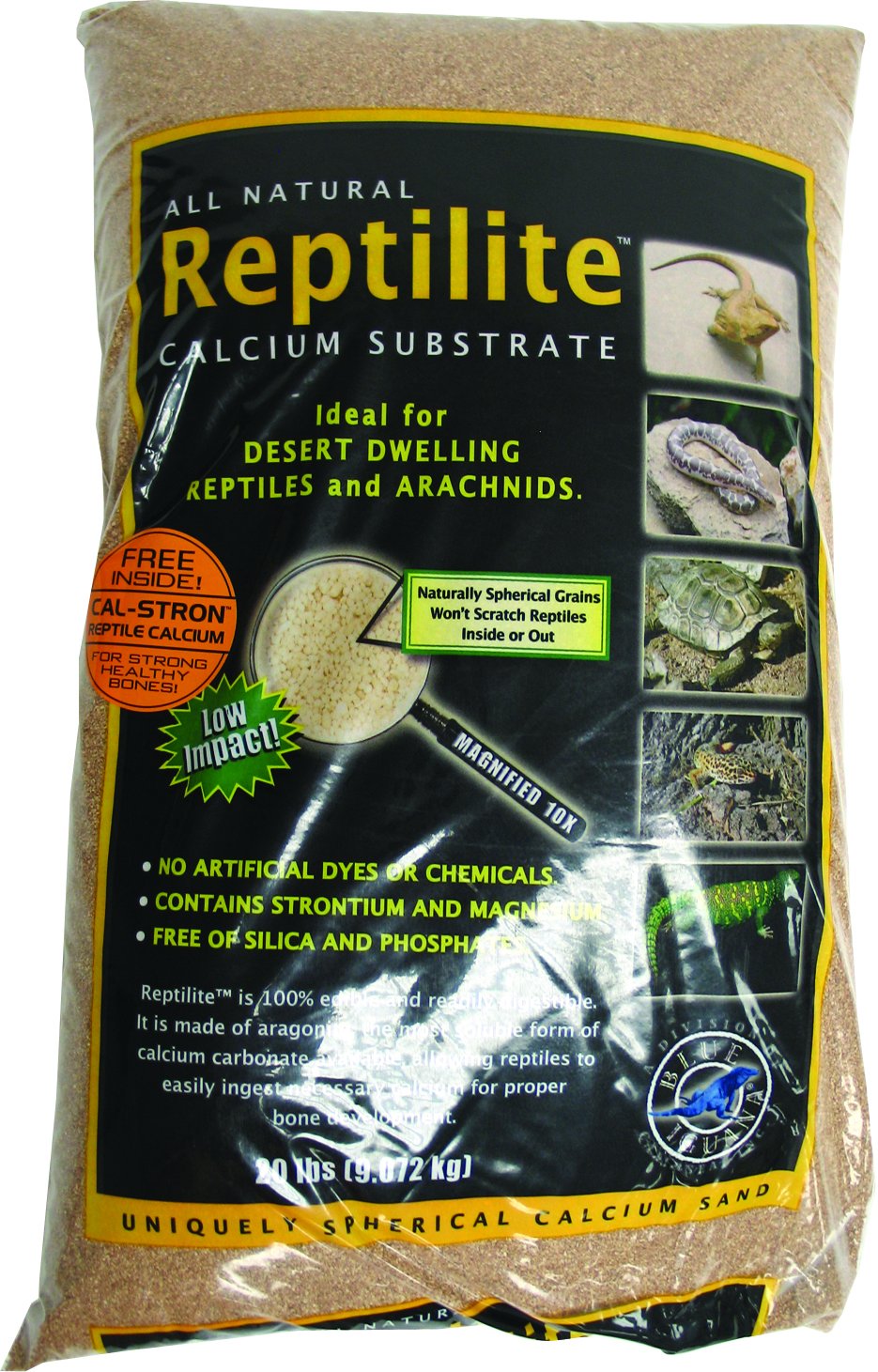 Carib Sea SCS00722 2-Pack Reptiles Calcium Substrate Sand, 20-Pound ...