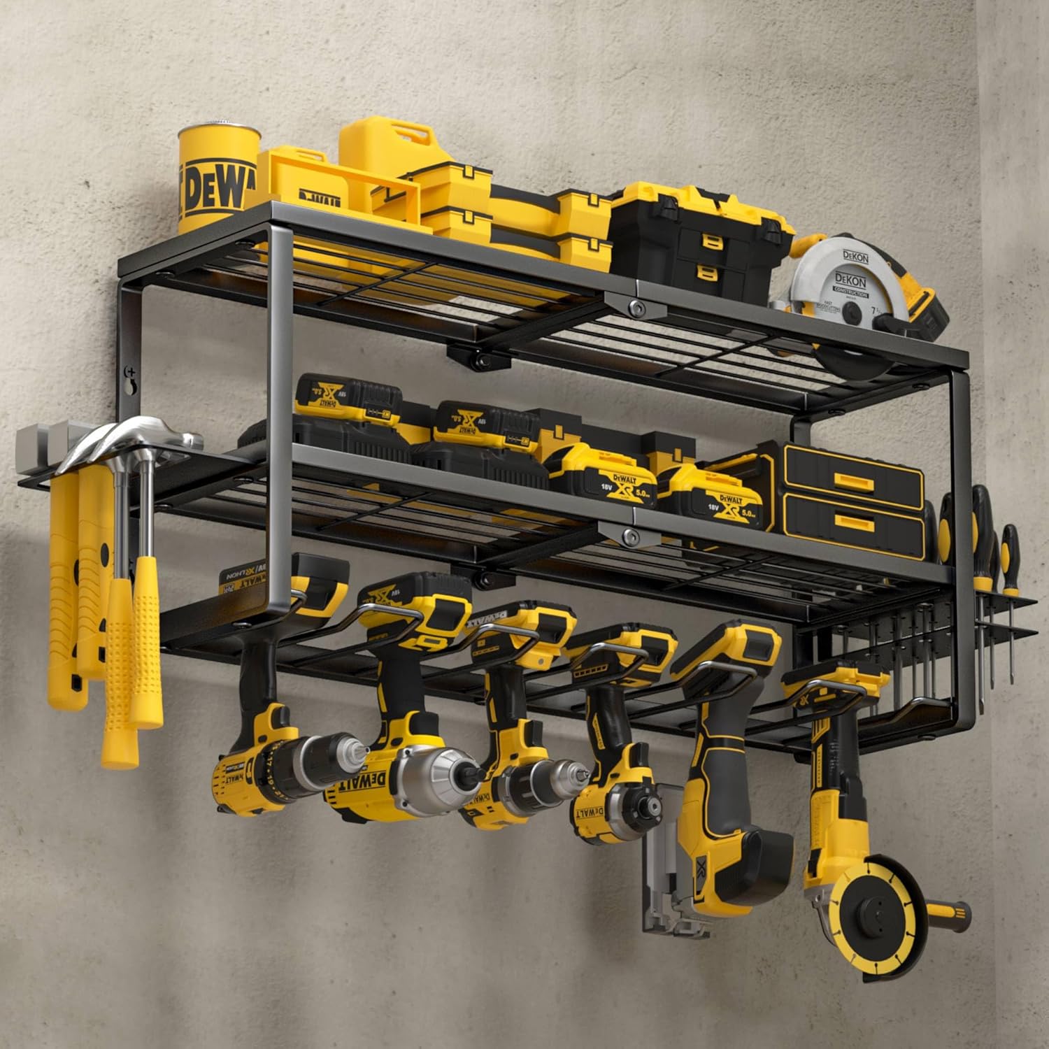 Amazon.com: YYR Heavy Duty Power Tool Organizer Wall Mount, Cordless ...